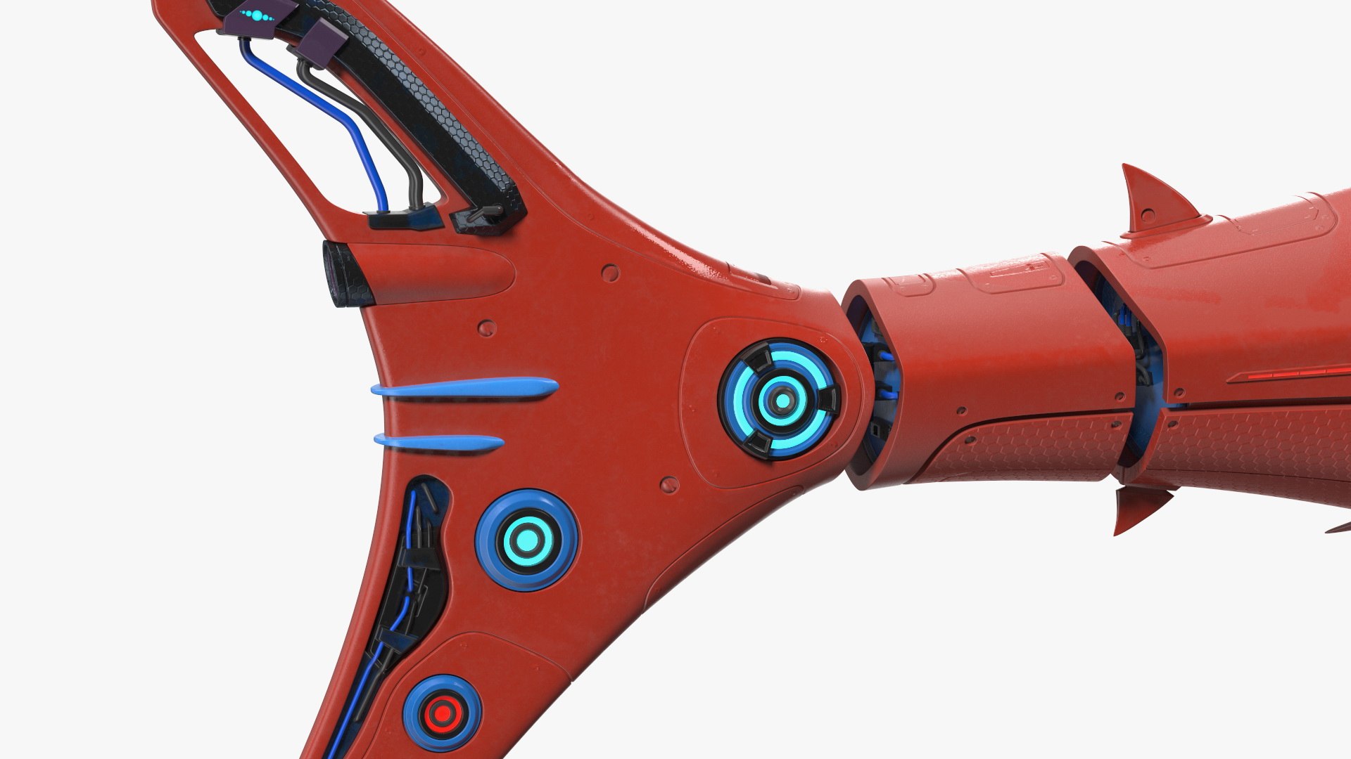 Sci Fi Shark Robot Red 3D Model - TurboSquid 2212771