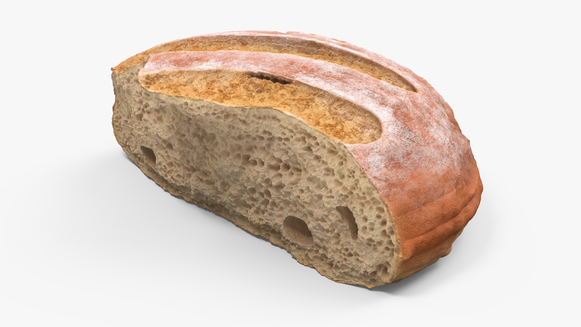 Broken Piece Of White Bread 3D - TurboSquid 2244914