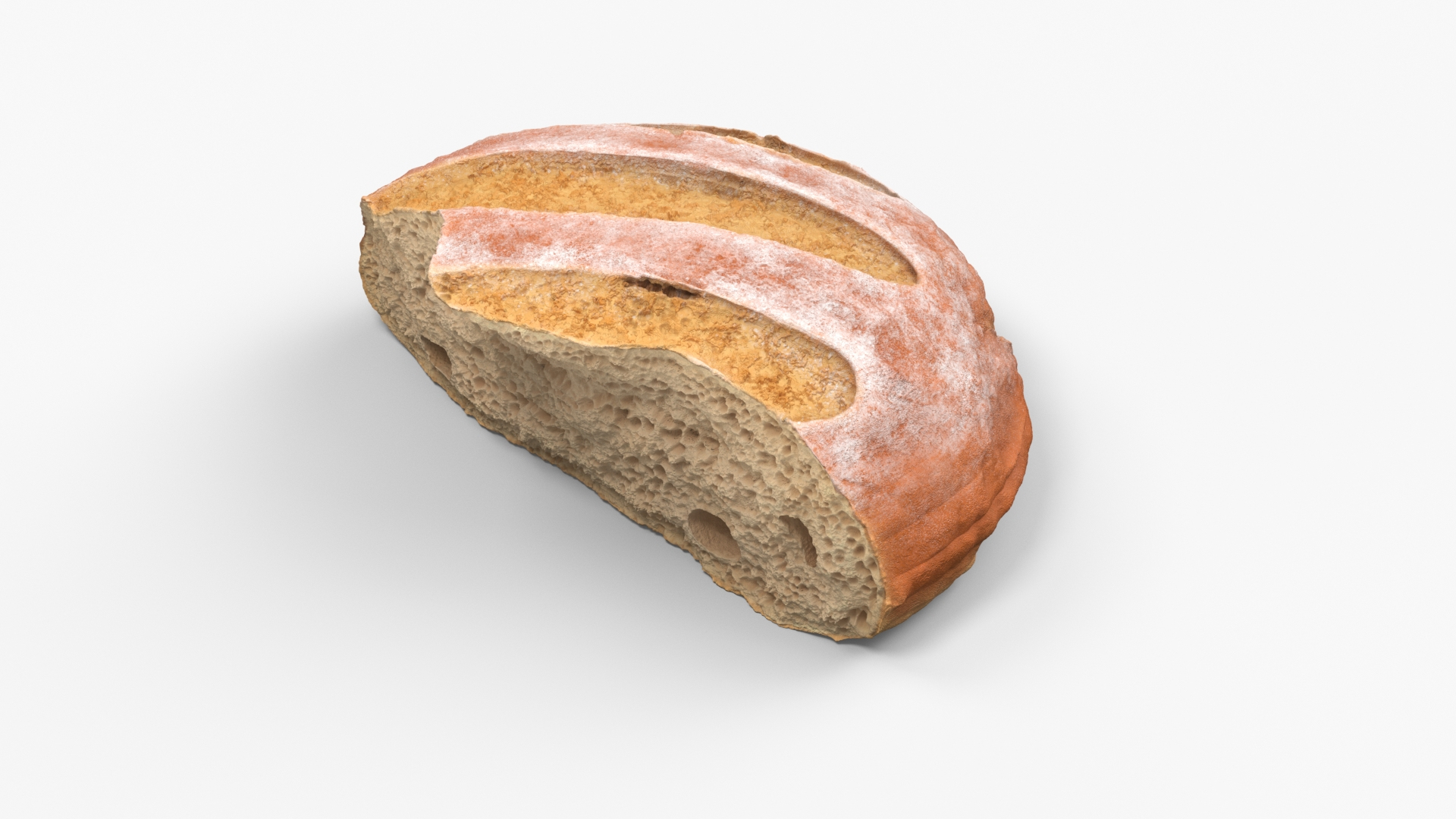Broken Piece Of White Bread 3D - TurboSquid 2244914