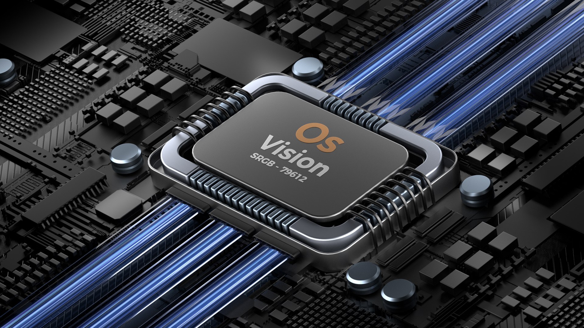 3D Model Technology Chip Transmission Model Science Fiction Scene ...