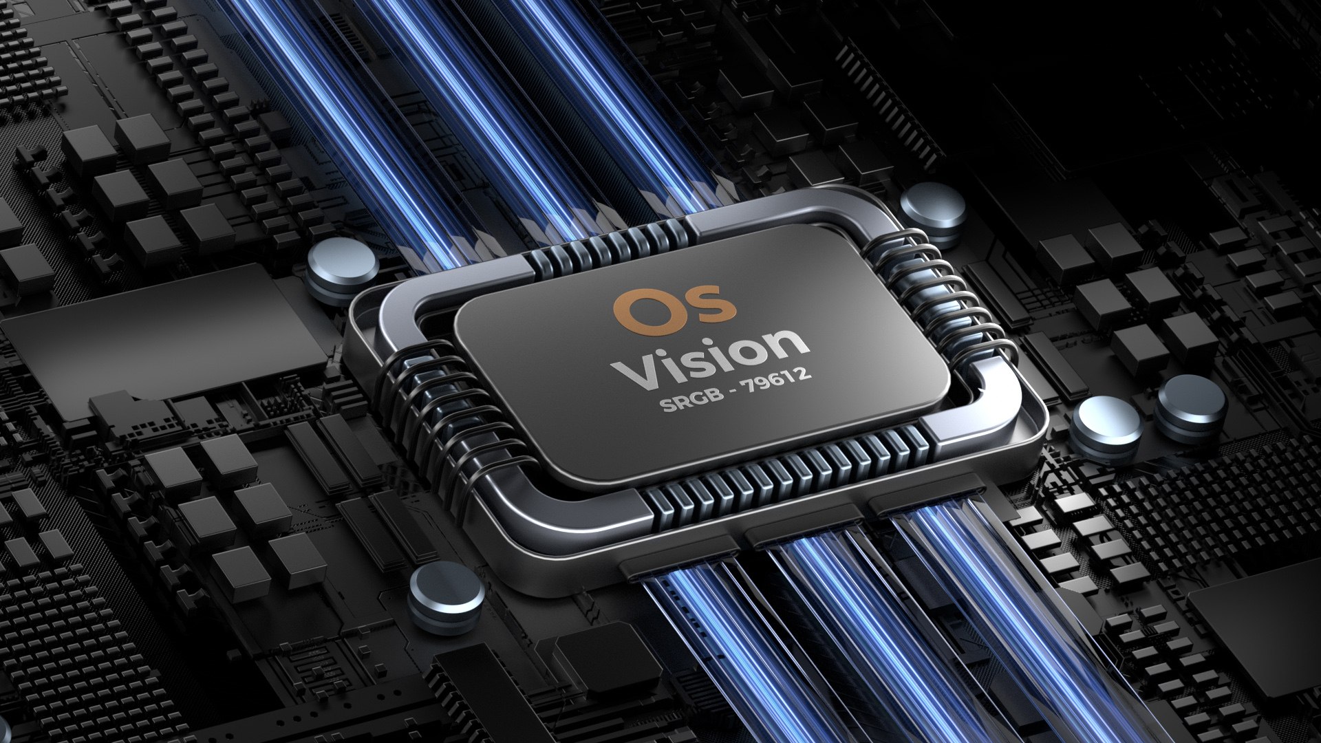 3D Model Technology Chip Transmission Model Science Fiction Scene ...