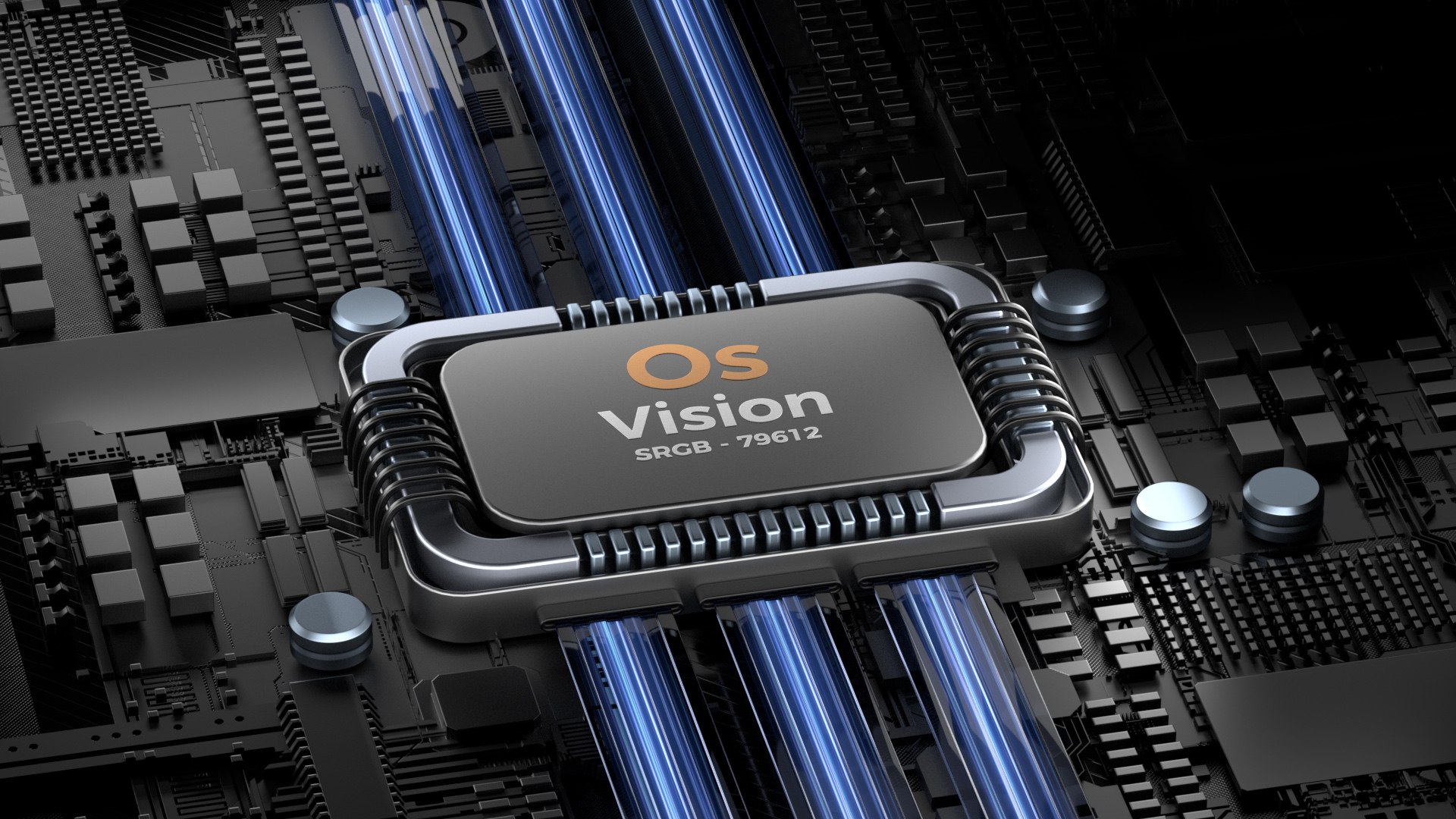 3D Model Technology Chip Transmission Model Science Fiction Scene ...