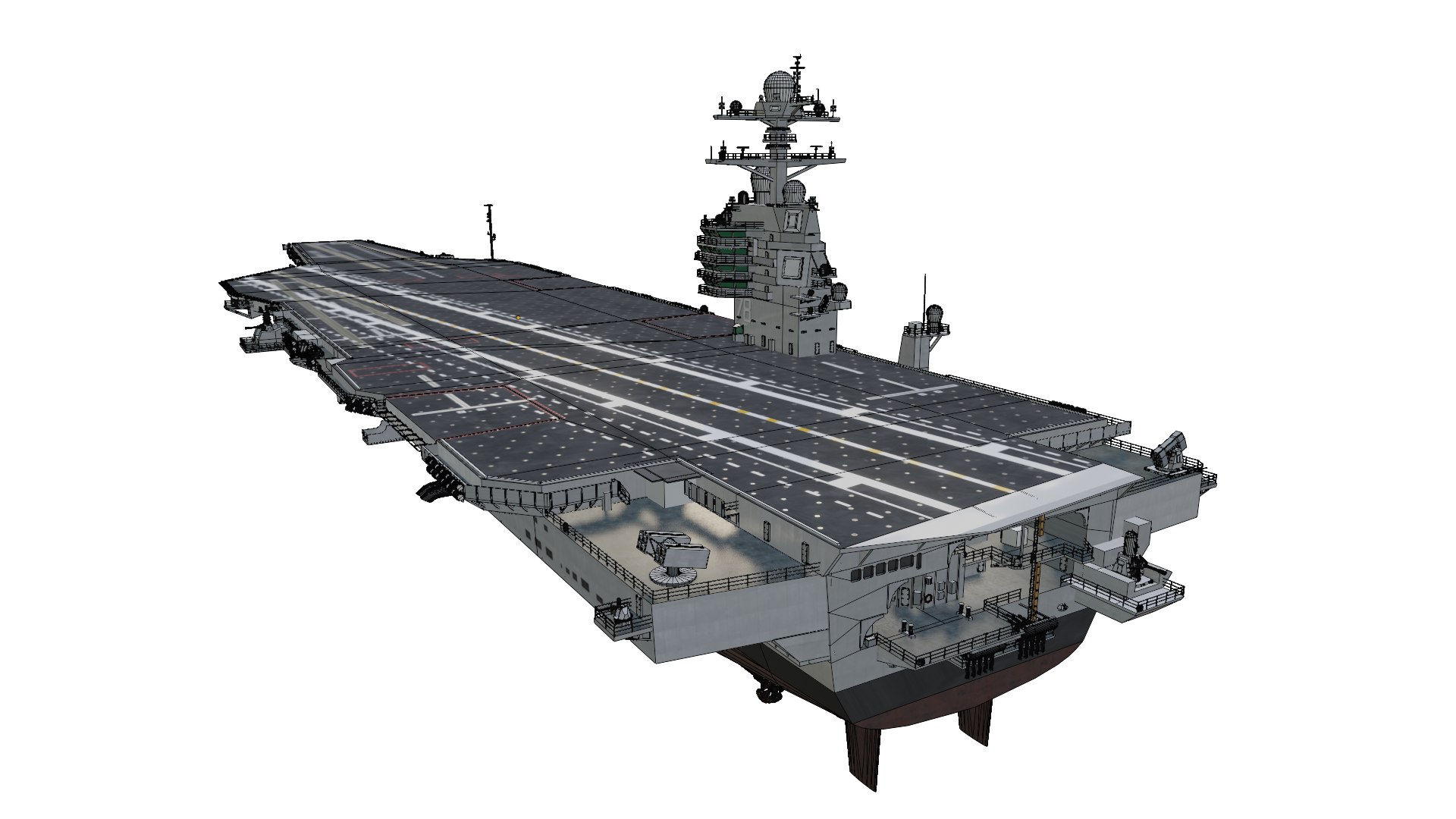 USS Gerald R Ford 3D Model - TurboSquid 2202614