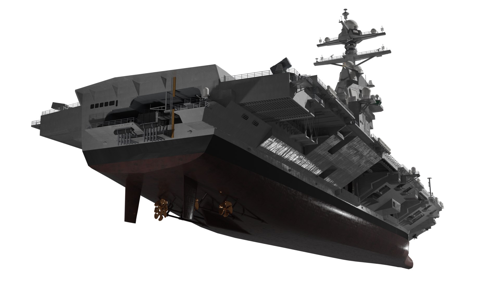 USS Gerald R Ford 3D Model - TurboSquid 2202614