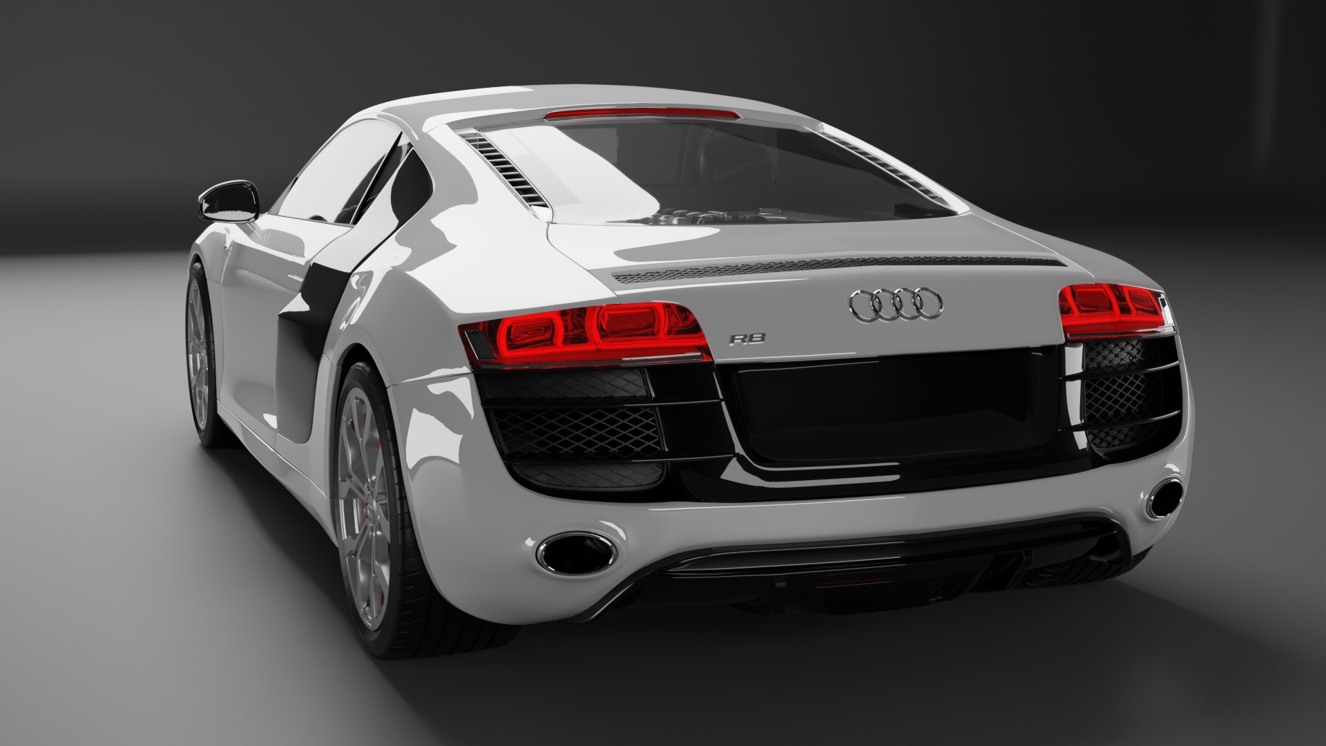 AUDI R8 V10 2010 WHITE 3D Model - TurboSquid 2191024