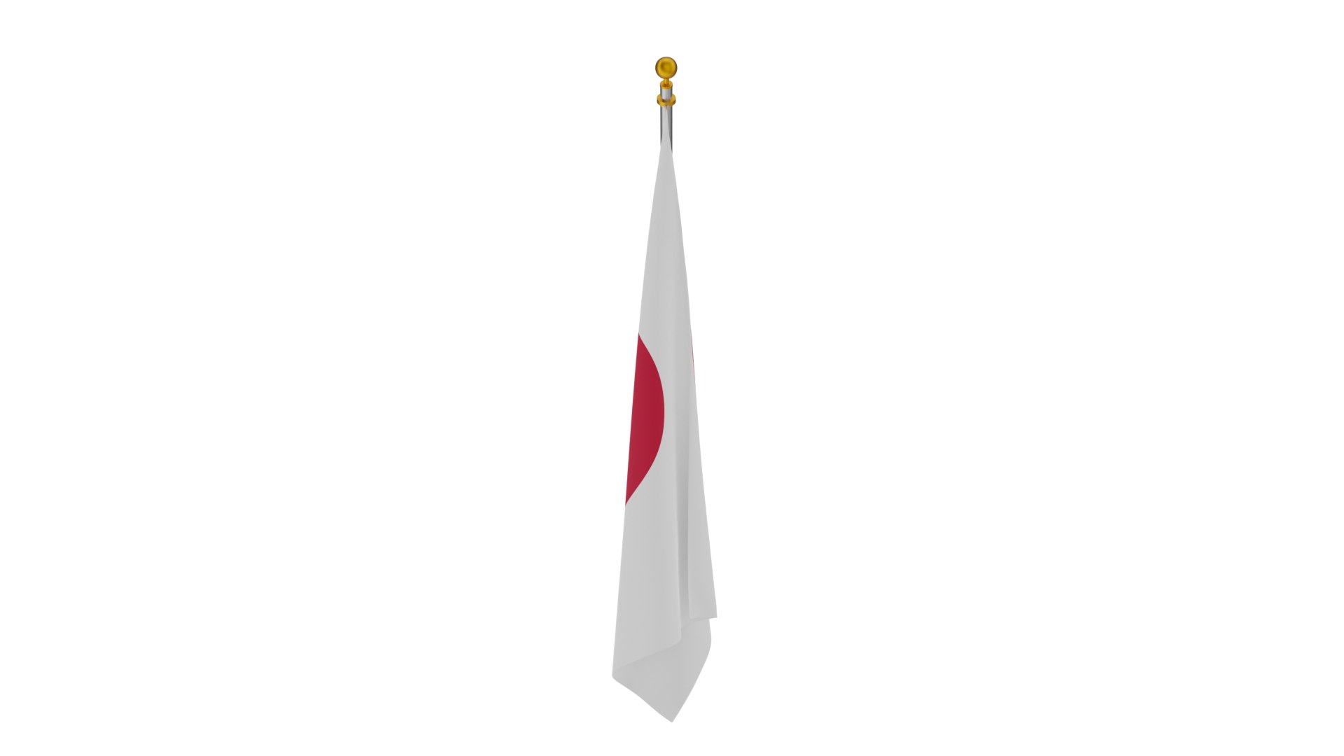 3D Wall Flag Japan Model - TurboSquid 2192039