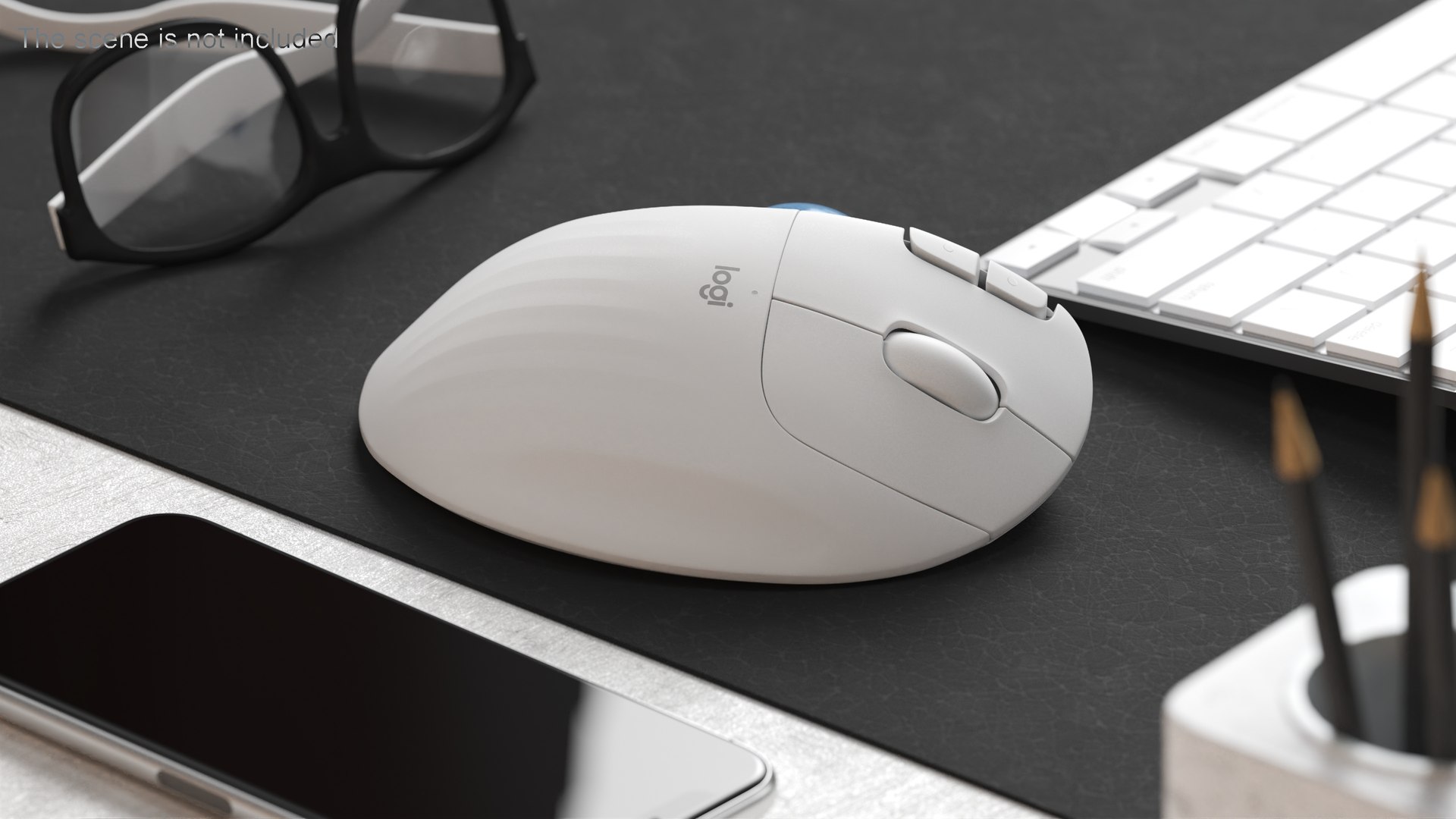 3D Logitech Ergo M575 Wireless Trackball Mouse White - TurboSquid 2160874