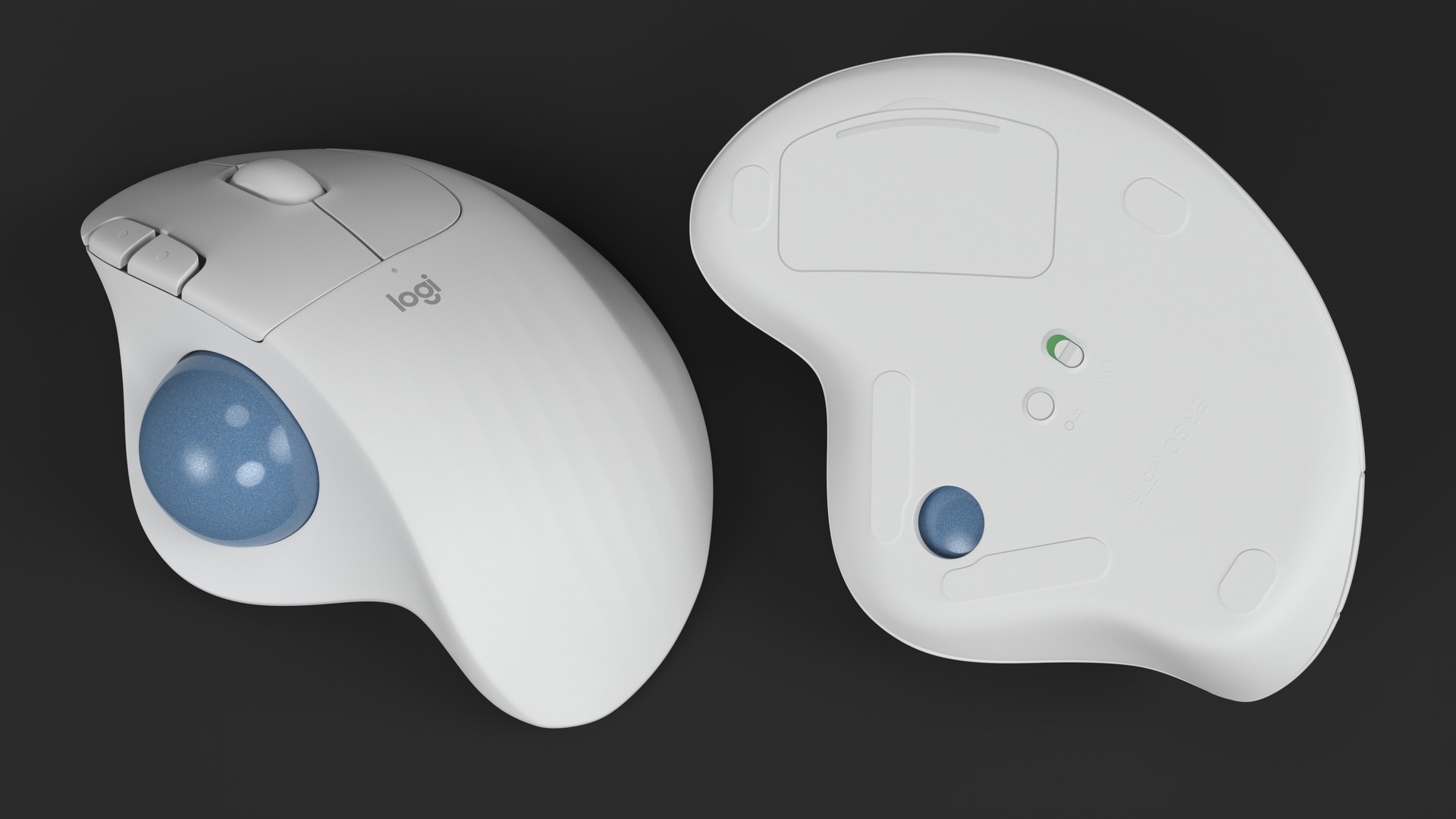 3D Logitech Ergo M575 Wireless Trackball Mouse White - TurboSquid 2160874