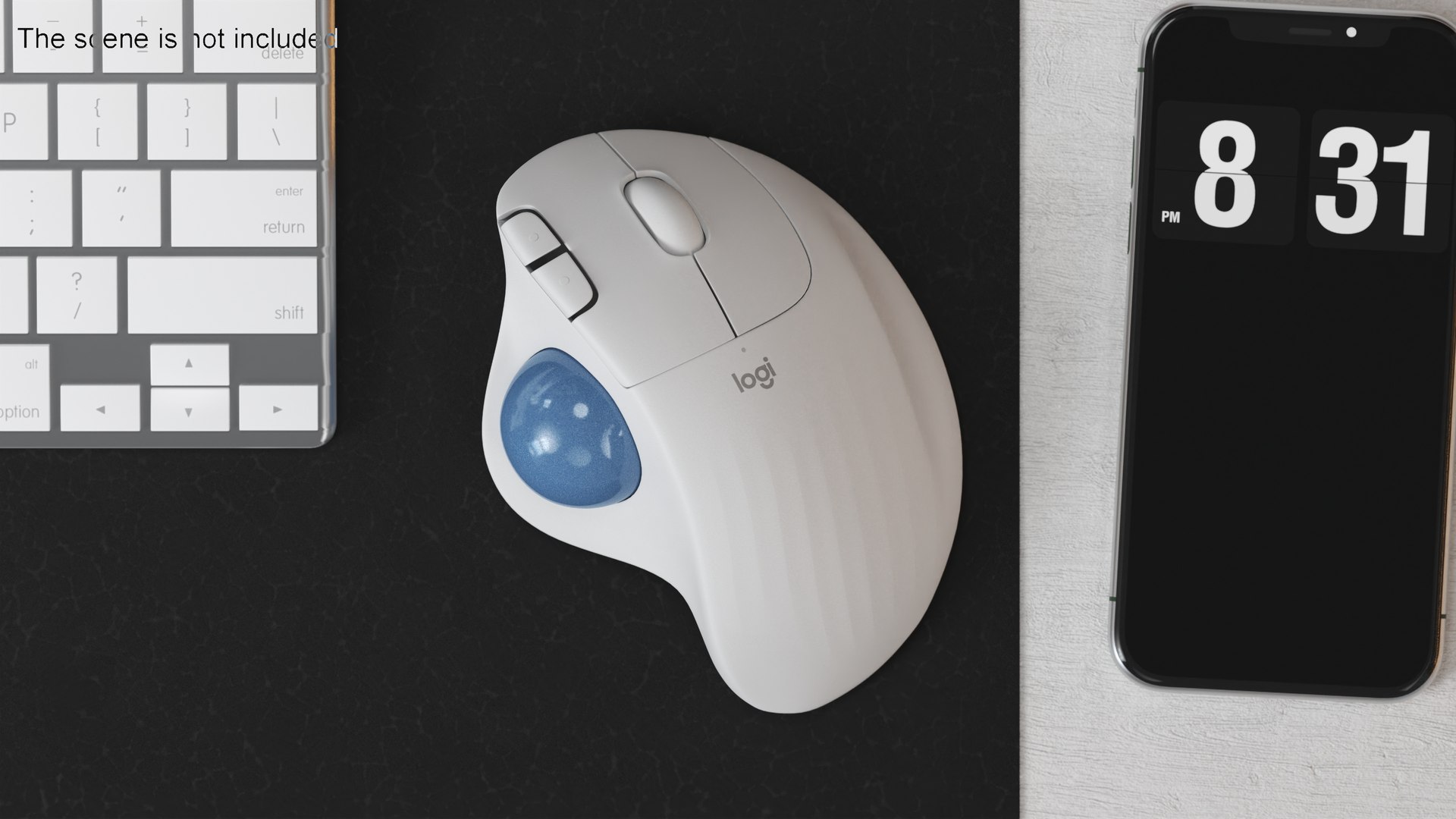 3D Logitech Ergo M575 Wireless Trackball Mouse White - TurboSquid 2160874