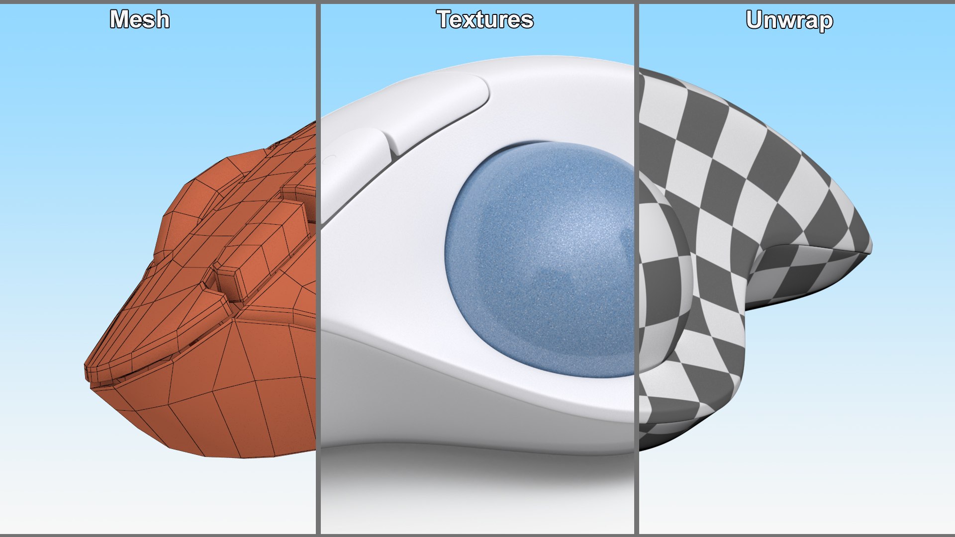 3D Logitech Ergo M575 Wireless Trackball Mouse White - TurboSquid 2160874