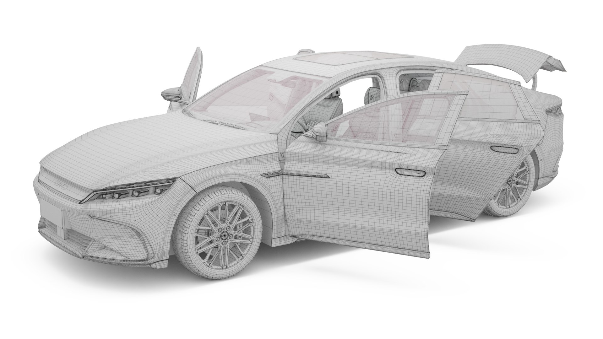 3D 025 BYD Han EV With Interior - TurboSquid 2319502