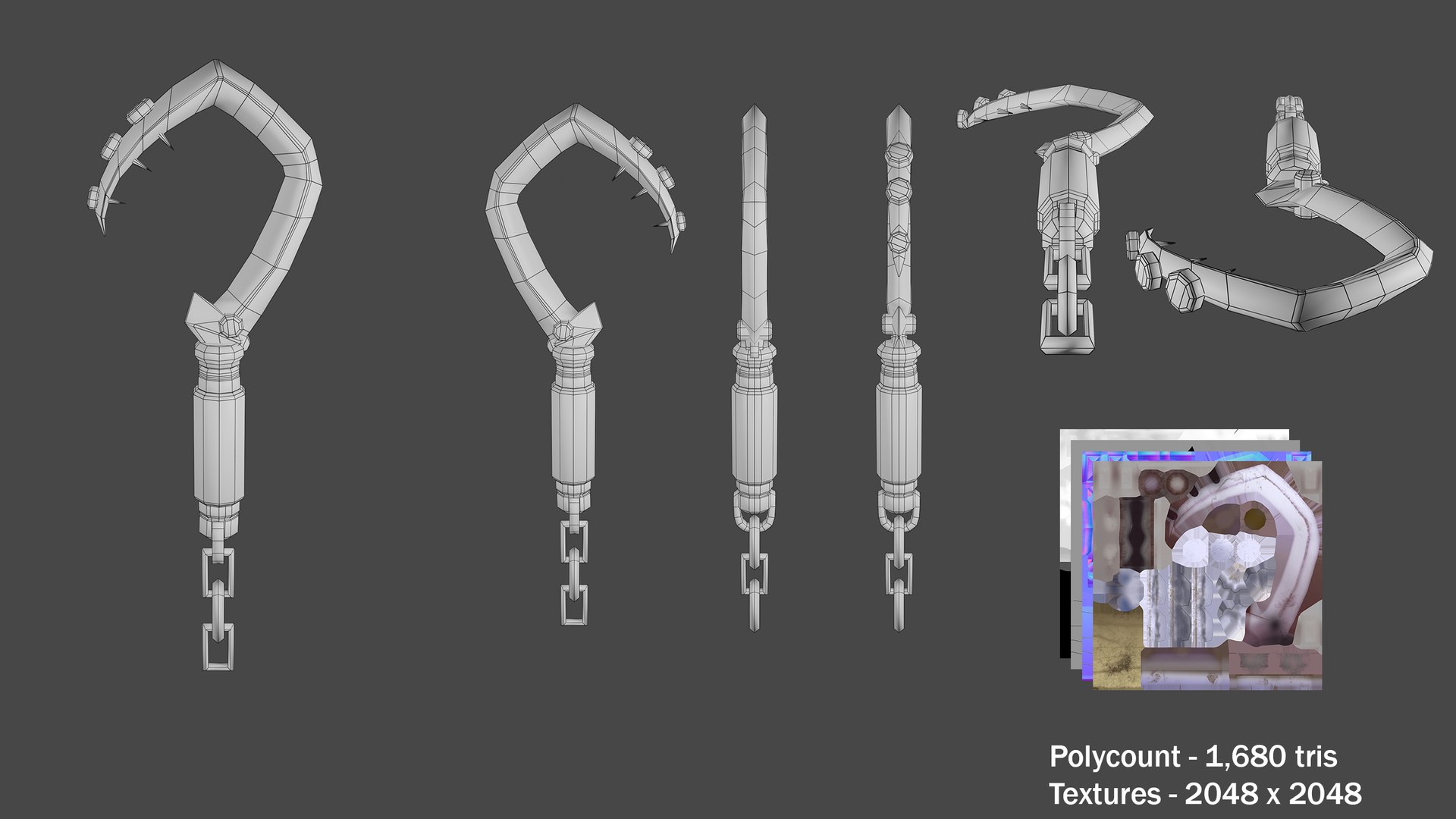 3D Overwatch RoadHog Scrap Gun And Chain Hook Model - TurboSquid 2225952