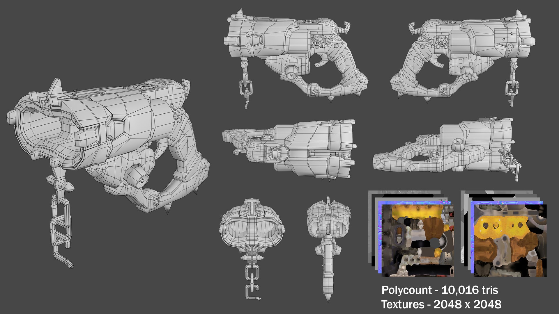 3D Overwatch RoadHog Scrap Gun And Chain Hook Model - TurboSquid 2225952