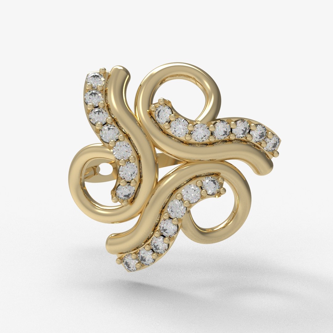 3D Earring 100 Model - TurboSquid 2319137