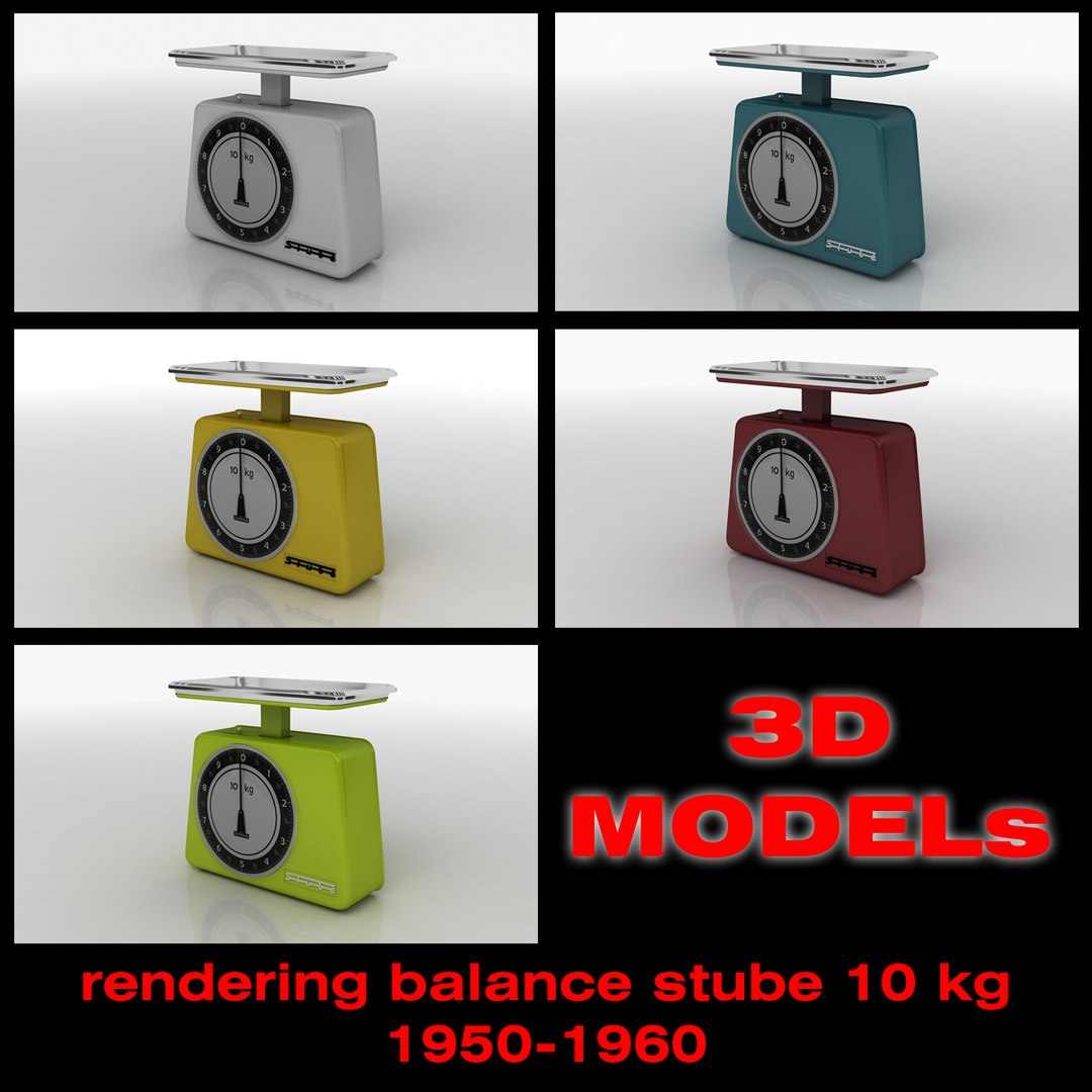 3D Balance Scale Stube 10 Kg Old 1950-1960 - TurboSquid 1766405