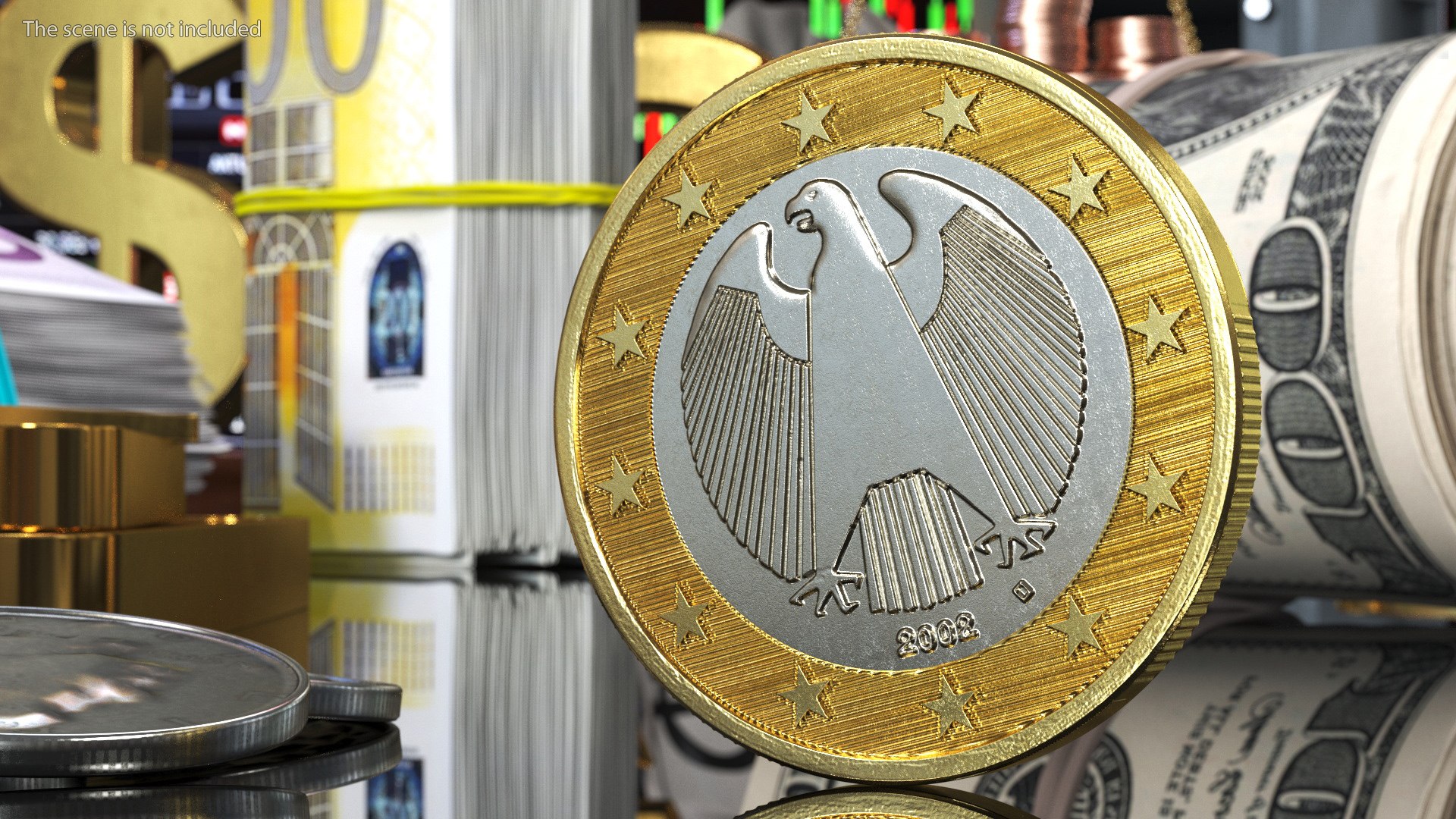 3D German 1 Euro Coin Model - TurboSquid 2131242