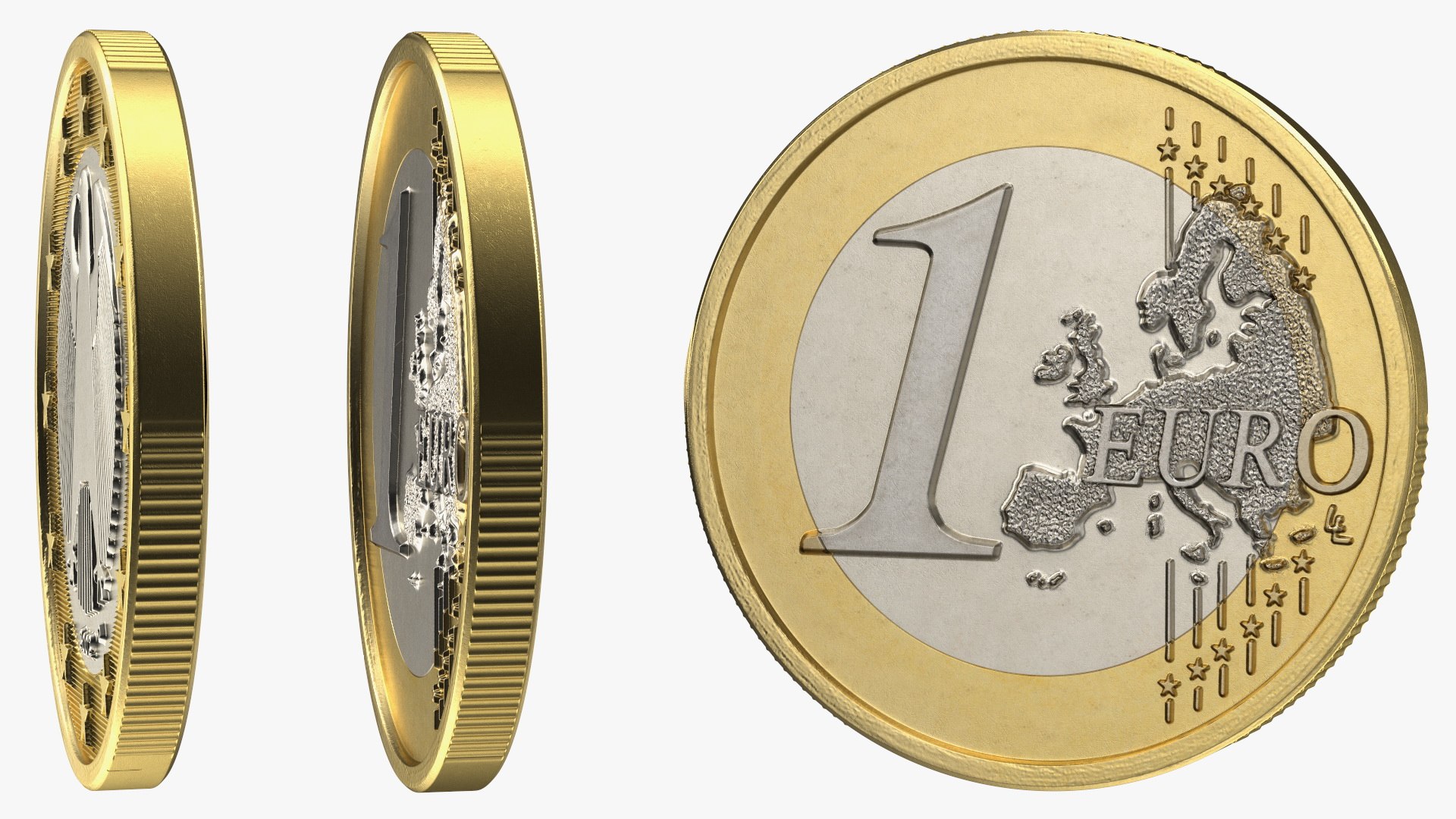 3D German 1 Euro Coin Model - TurboSquid 2131242