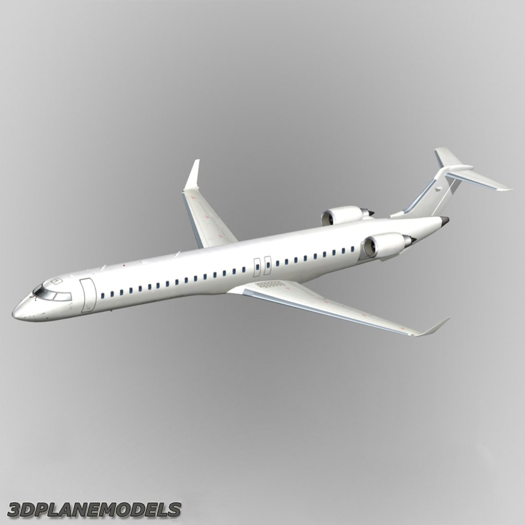 bombardier crj-1000 3d model