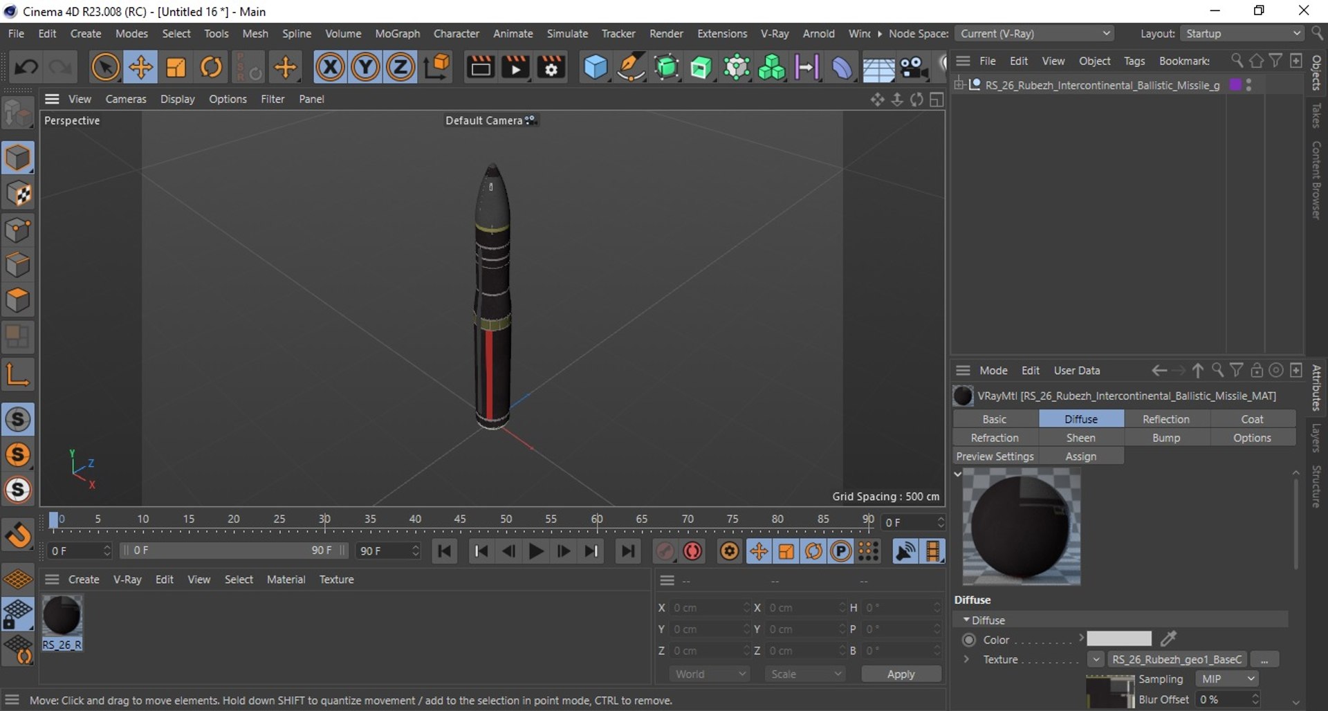 RS-26 Rubezh Intercontinental Ballistic Missile Model - TurboSquid 2410819
