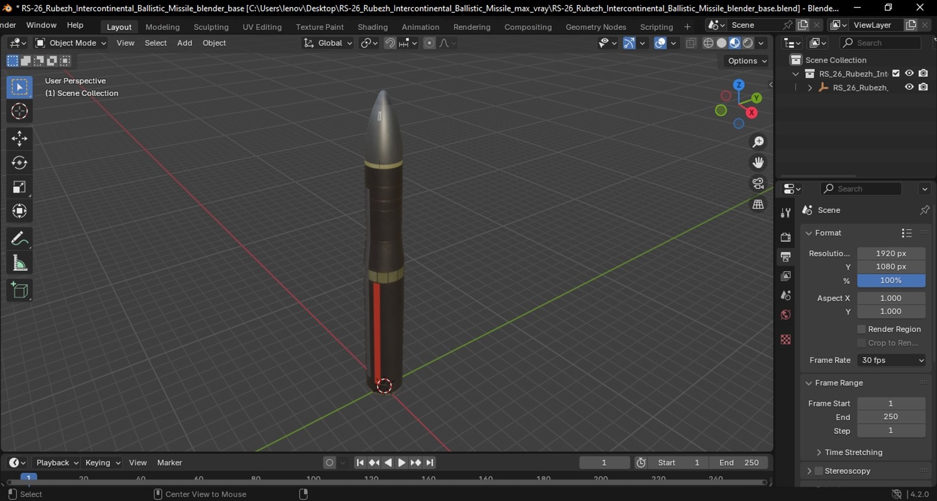 RS-26 Rubezh Intercontinental Ballistic Missile Model - TurboSquid 2410819