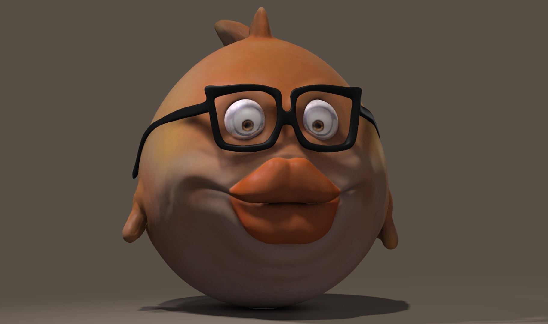 3d Cartoon Fish Rig Model