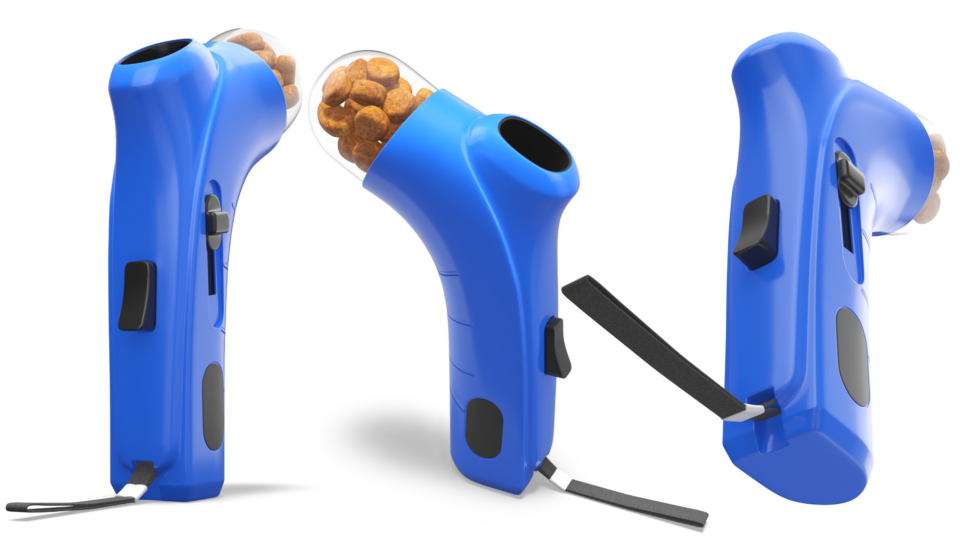 3D Pet Treat Launcher Blue With Food - TurboSquid 2198741