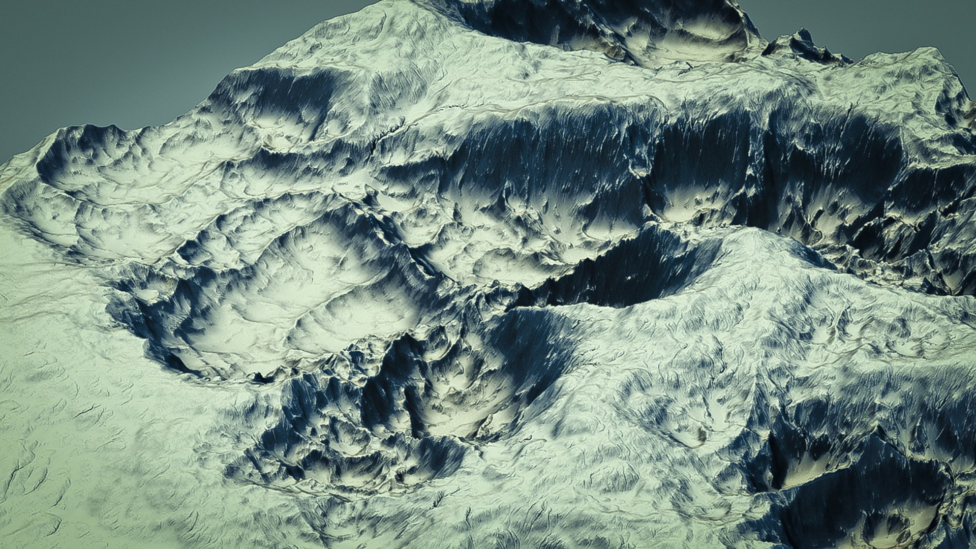 Free Snowy Terrain Landscapes 3d Model