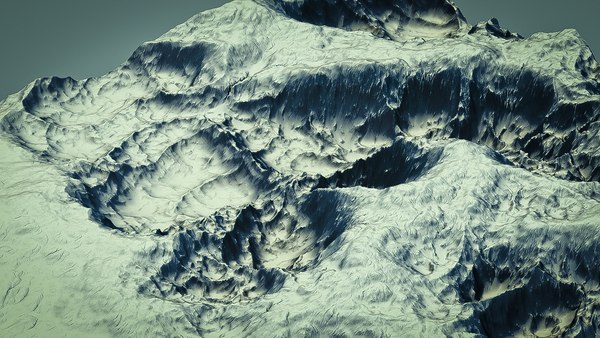 free snowy terrain landscapes 3d model