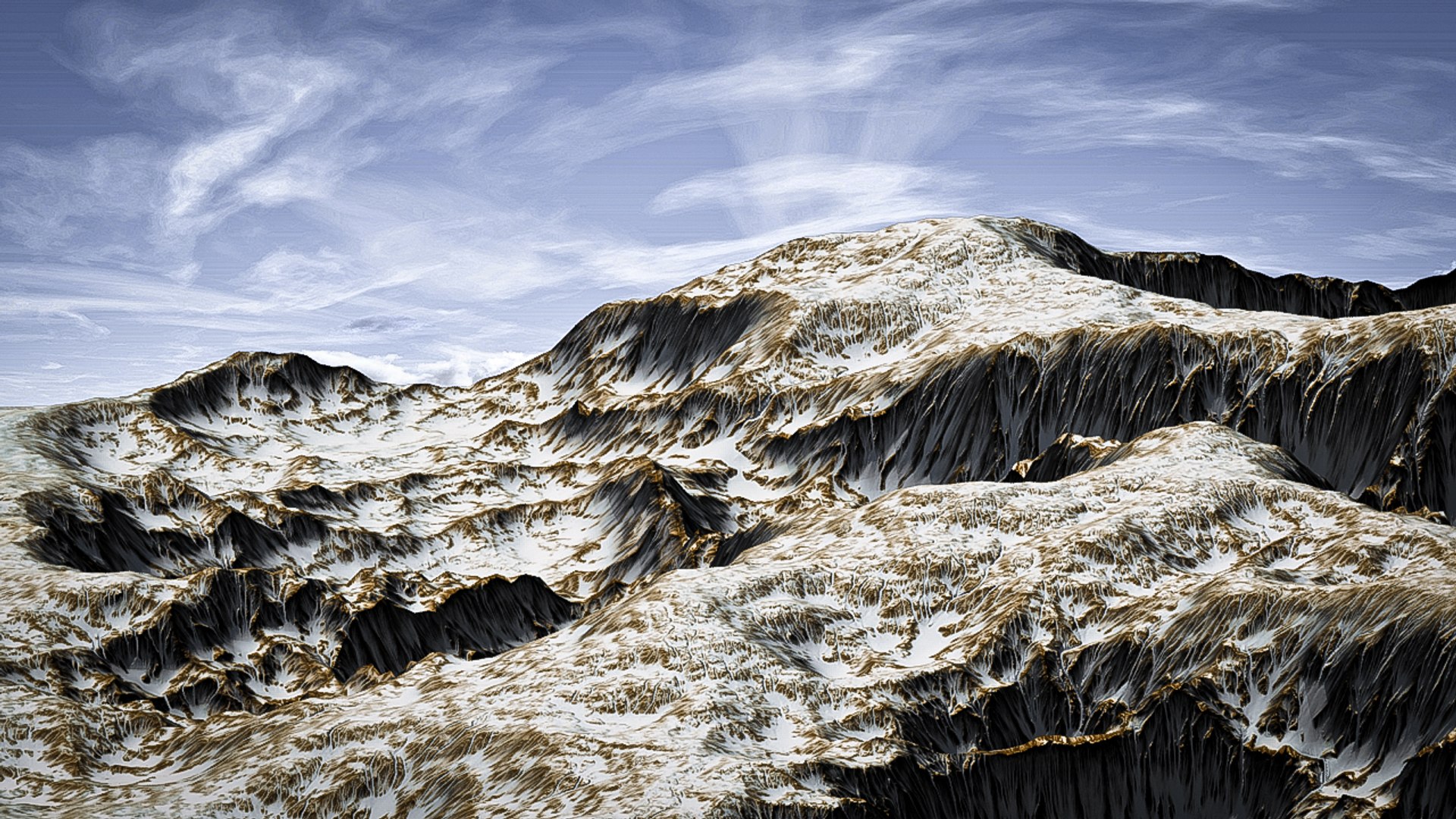 Free Snowy Terrain Landscapes 3d Model