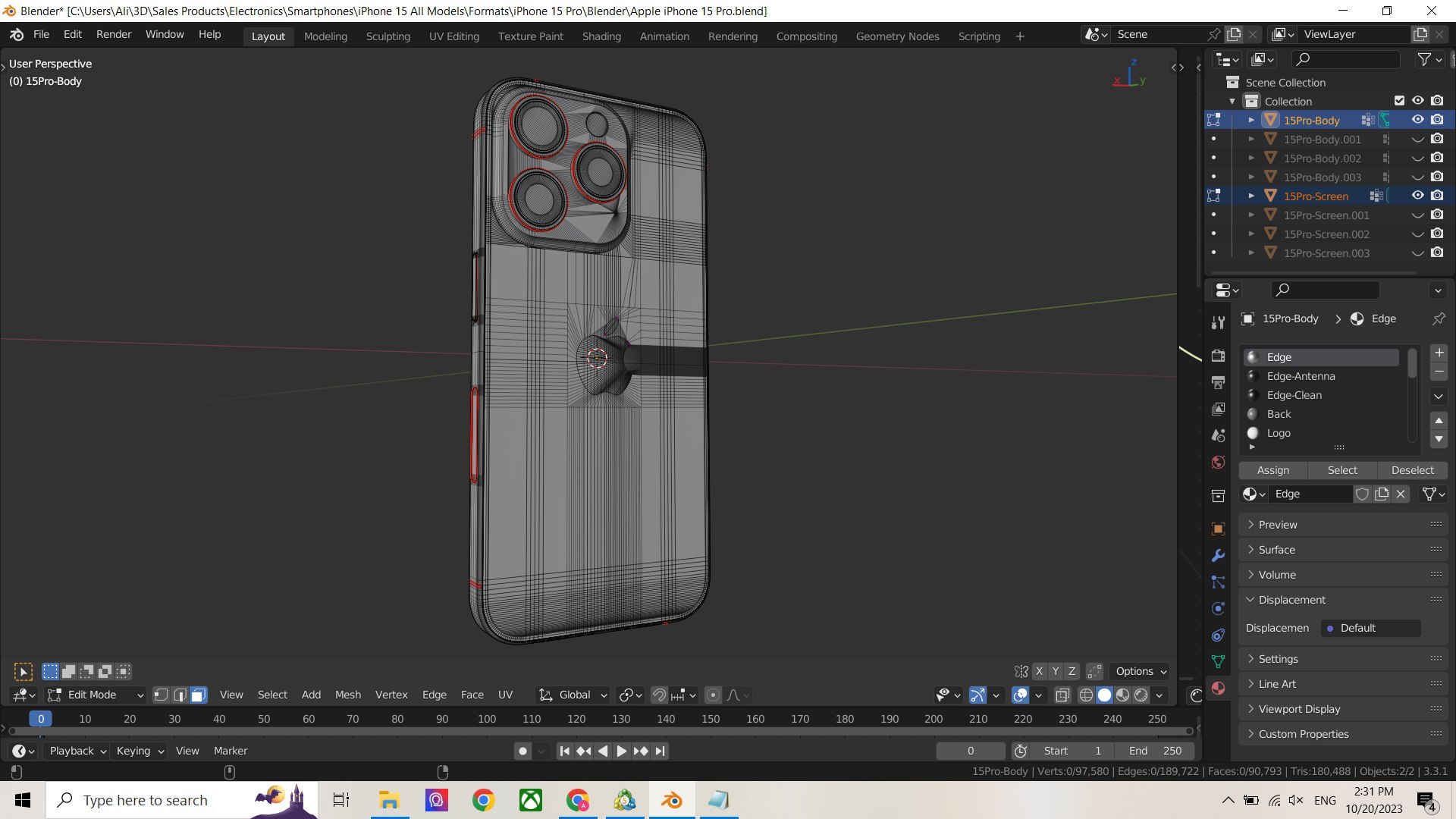 Apple iPhone 15 Pro Max in Official Colors and Design 3D - TurboSquid ...