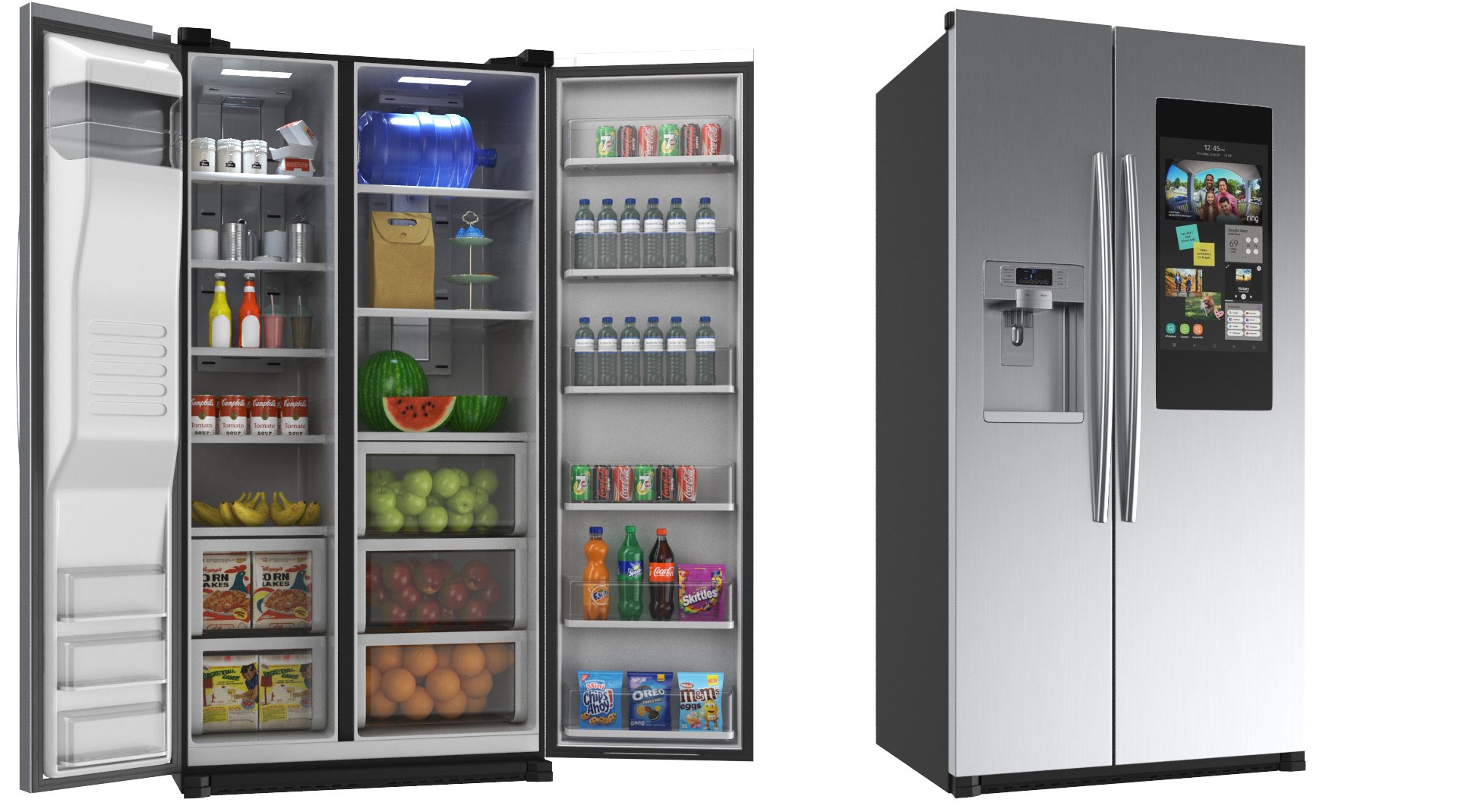 Full Smart Fridge 3D - TurboSquid 1843832
