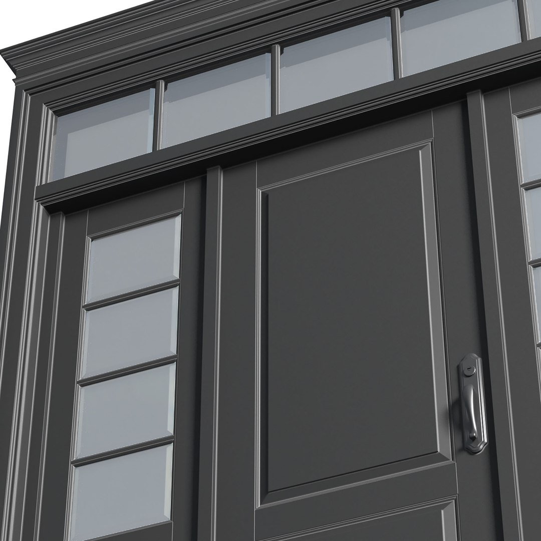 Entrance Modern Classic Street Doors 3D - TurboSquid 2077368