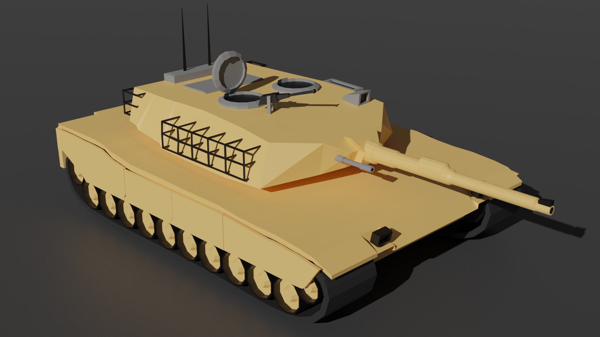 3D model M1 Abrams LowPoly Tank - TurboSquid 1886893