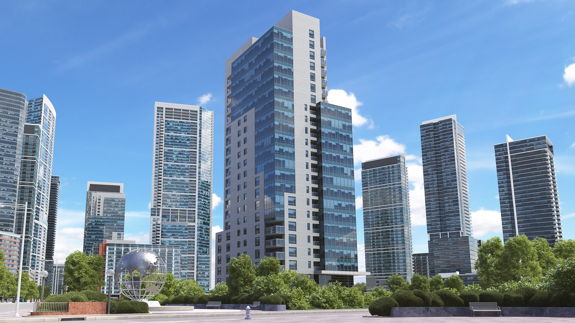3D Kilbourn Tower Buildings Pbr - TurboSquid 1444405