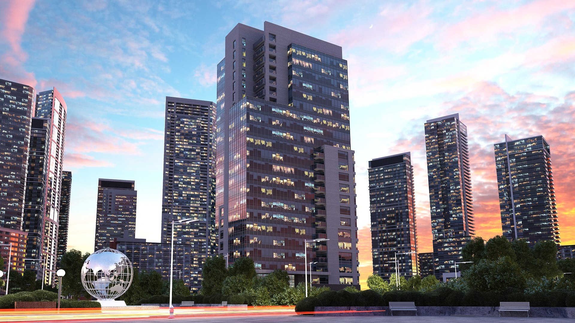 3D Kilbourn Tower Buildings Pbr - TurboSquid 1444405