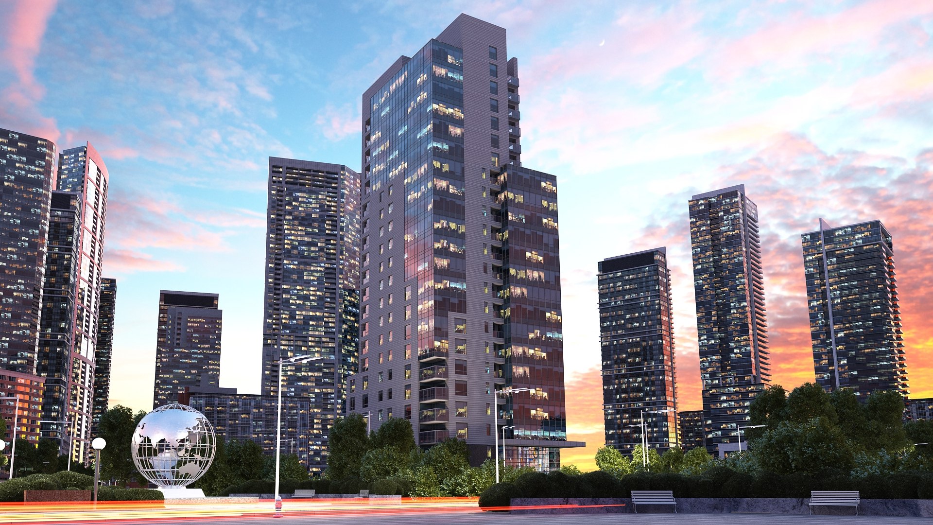 3D Kilbourn Tower Buildings Pbr - TurboSquid 1444405