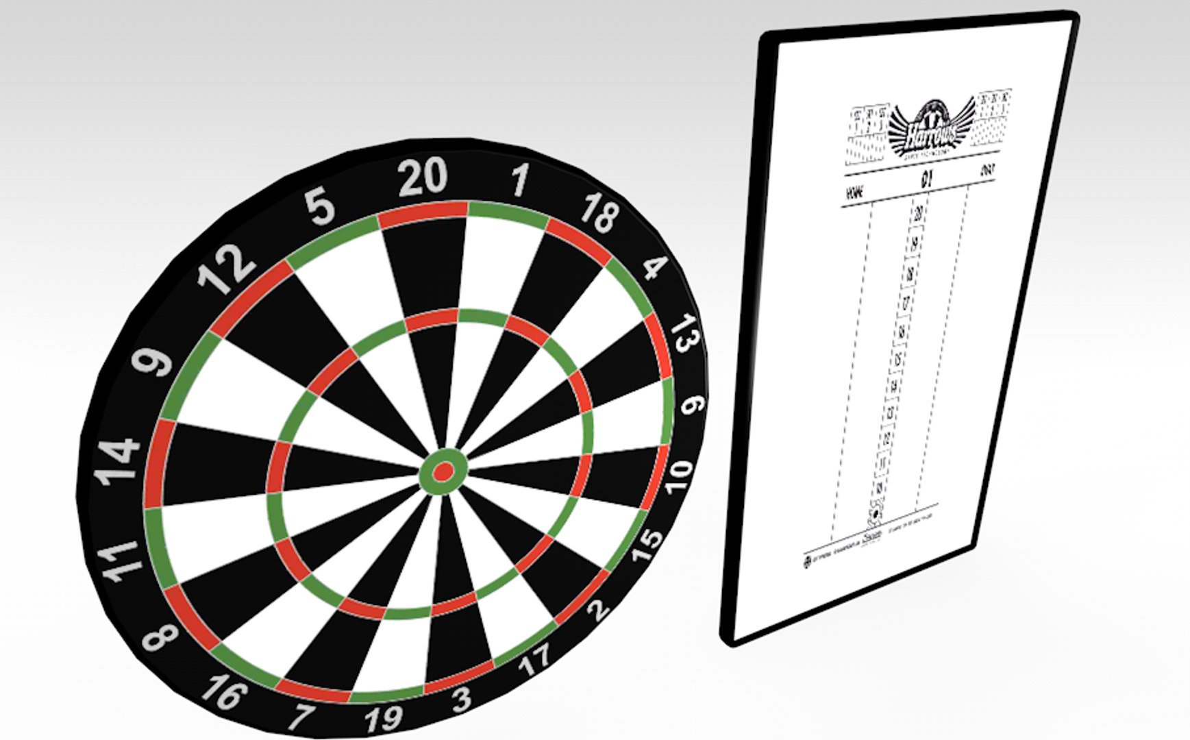 3d Model Dart Board Score