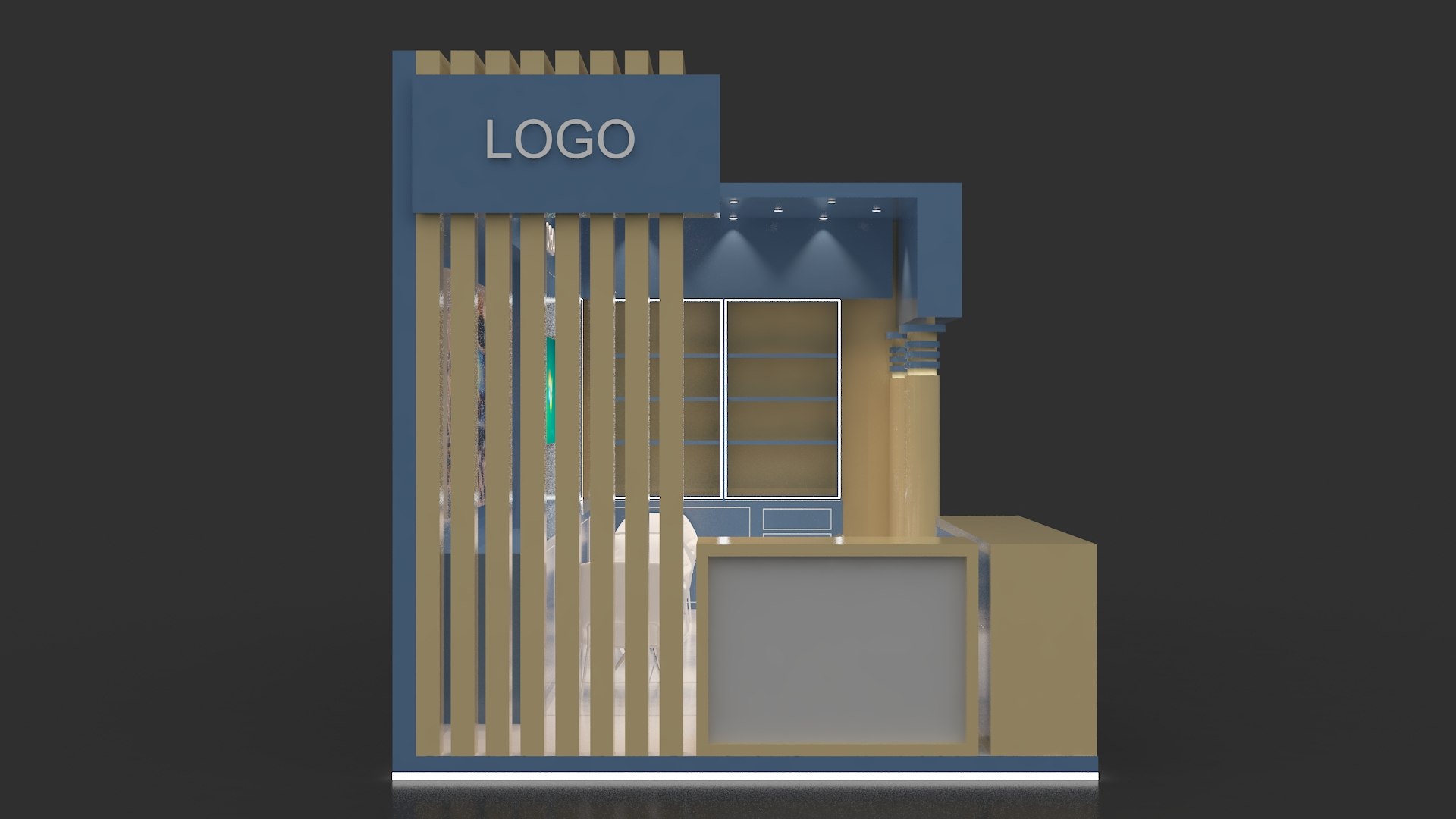 3D Model 6x3 Meter Booth - TurboSquid 2258153
