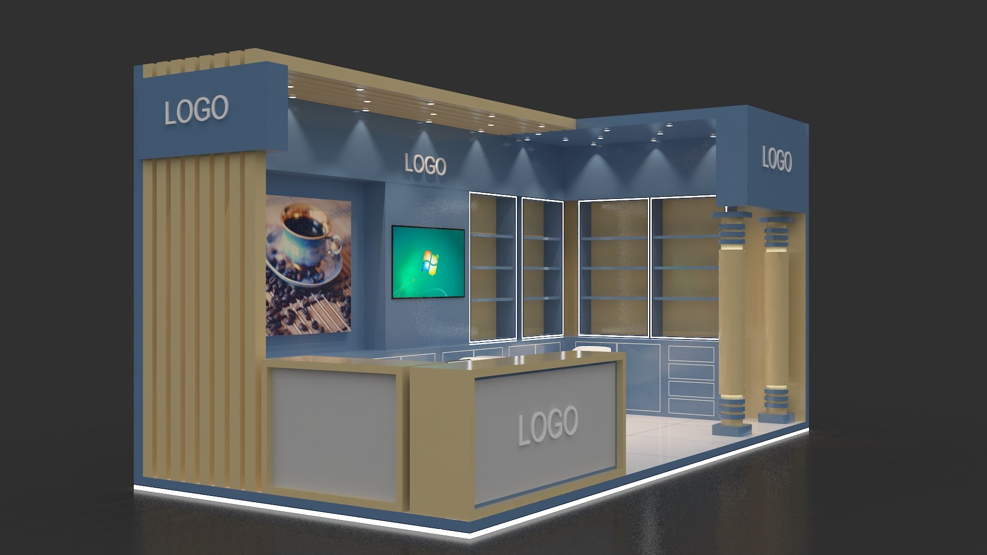 3D Model 6x3 Meter Booth - TurboSquid 2258153