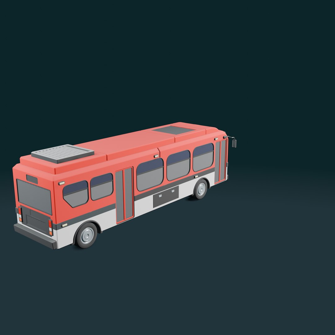 Bus Cartoon 3D Model Stylized 3D Model - TurboSquid 2325057
