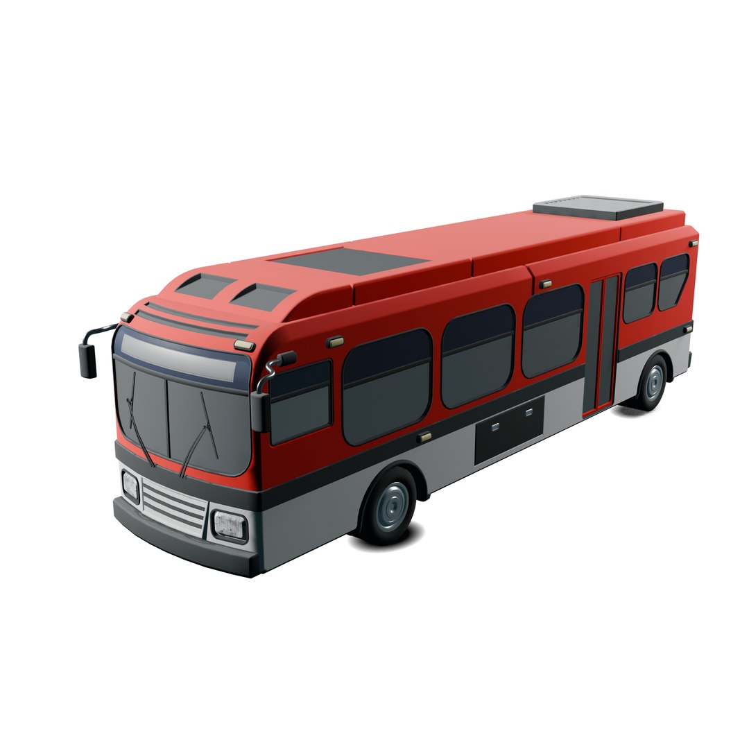 Bus Cartoon 3D Model Stylized 3D Model - TurboSquid 2325057