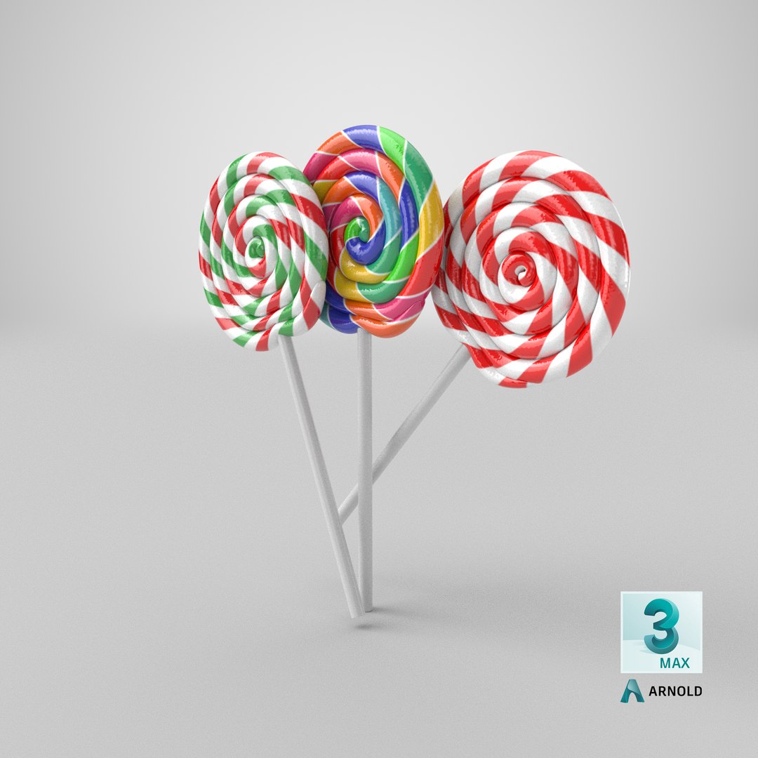 3D model Swirl lollipops Collection - TurboSquid 1995440