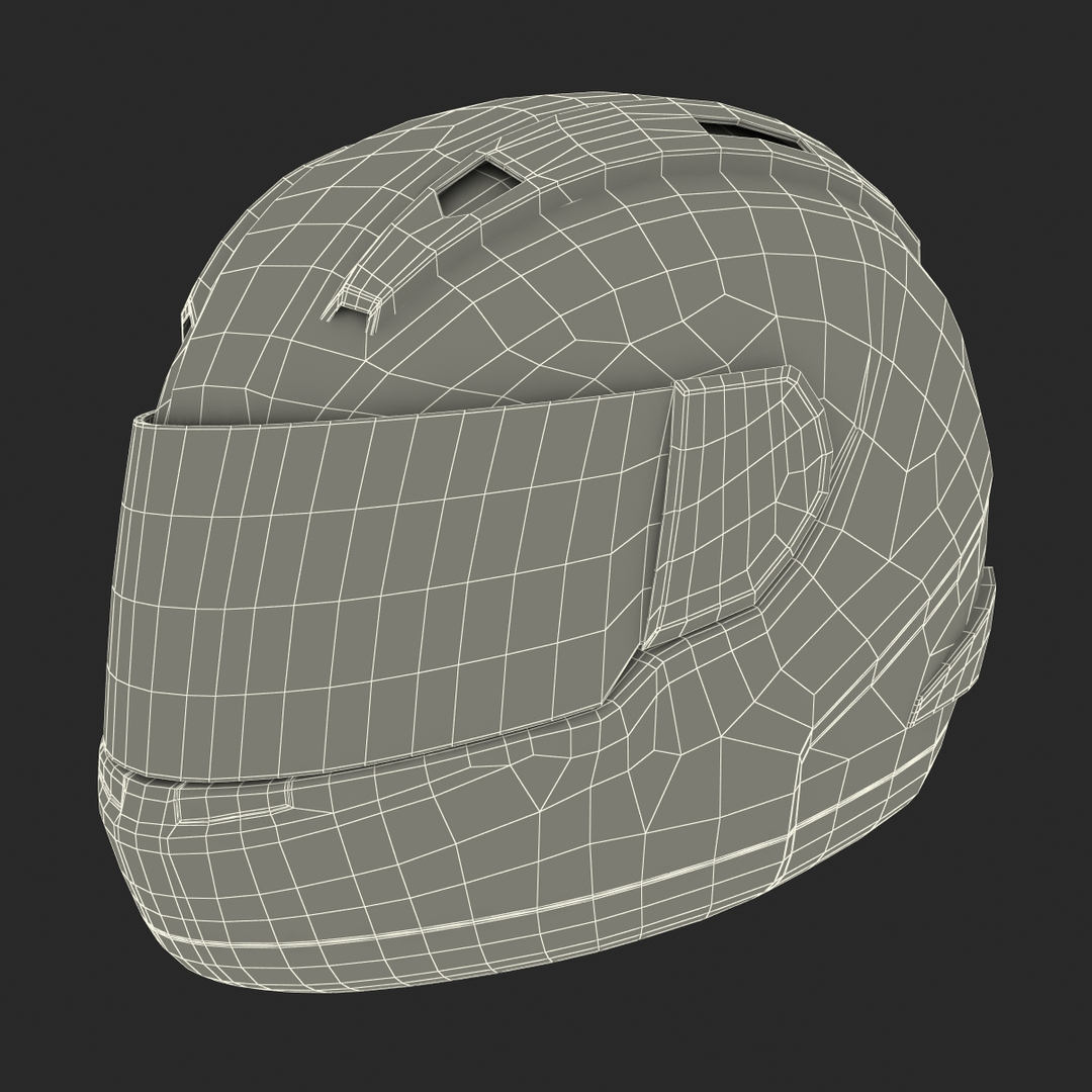 3d model motorcycle helmet