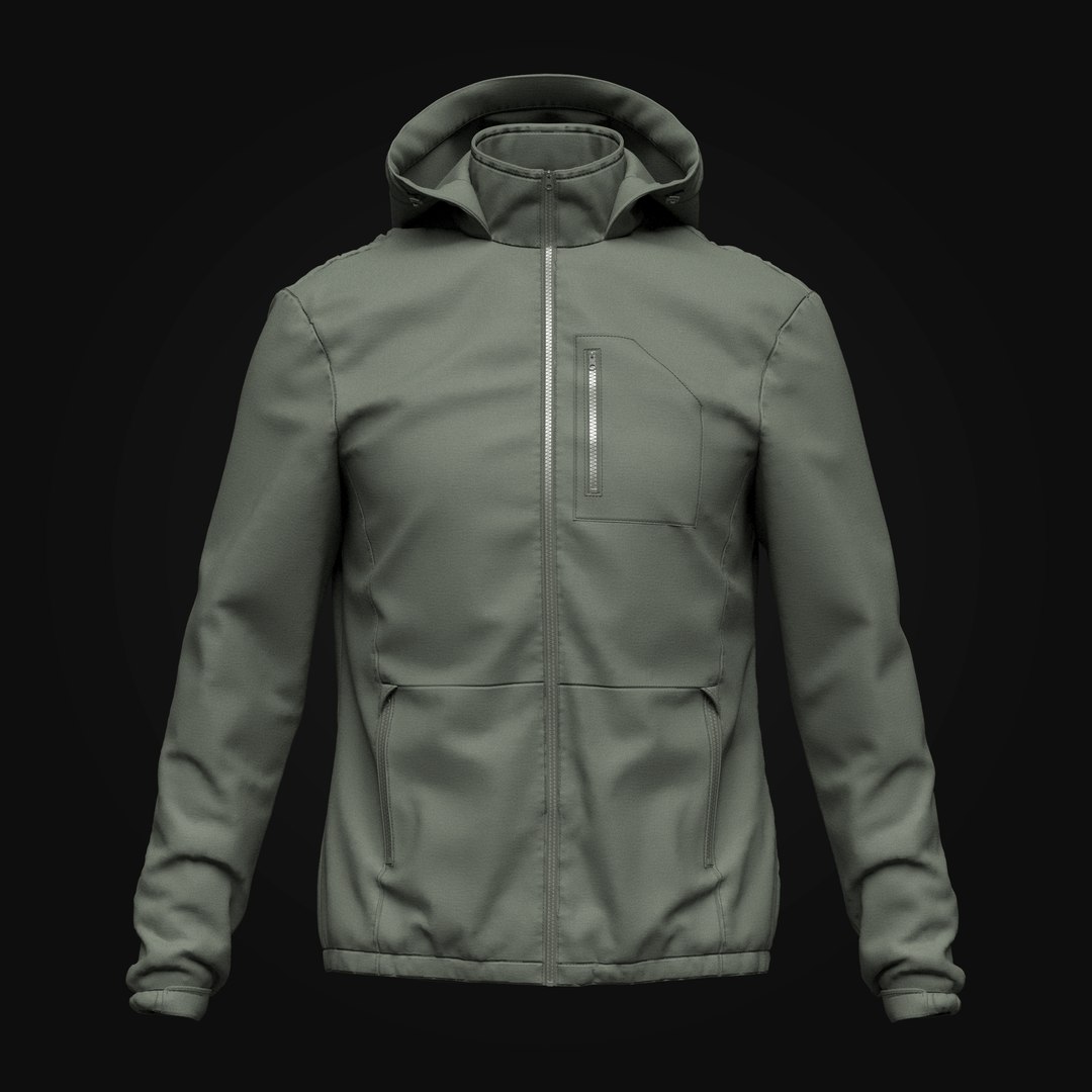 Mens WInd Jacket 3D Model 3D - TurboSquid 2187569