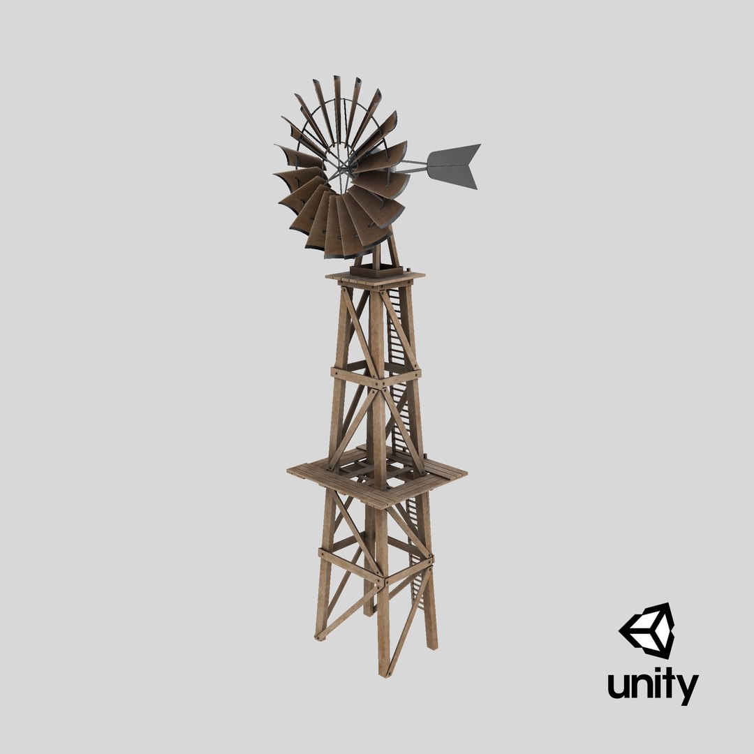Detailed Farm Windmill 3D Model - TurboSquid 2177587