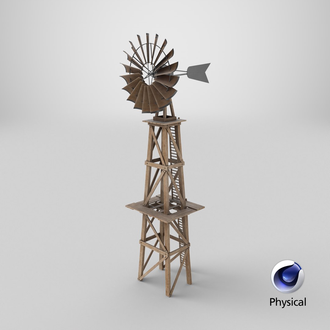 Detailed Farm Windmill 3D Model - TurboSquid 2177587