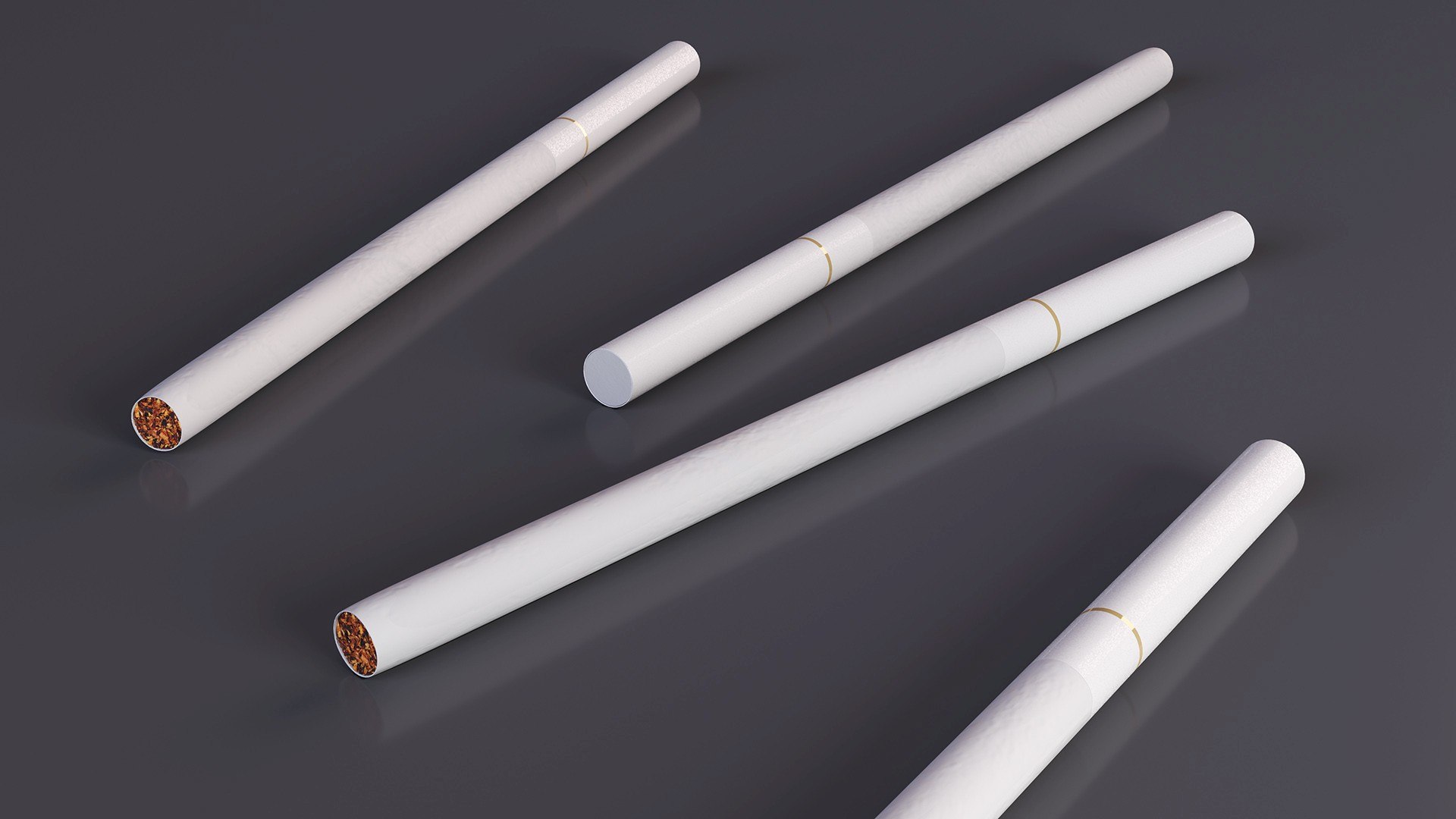 Cigarette Super Slim Gold 3D - TurboSquid 2281791