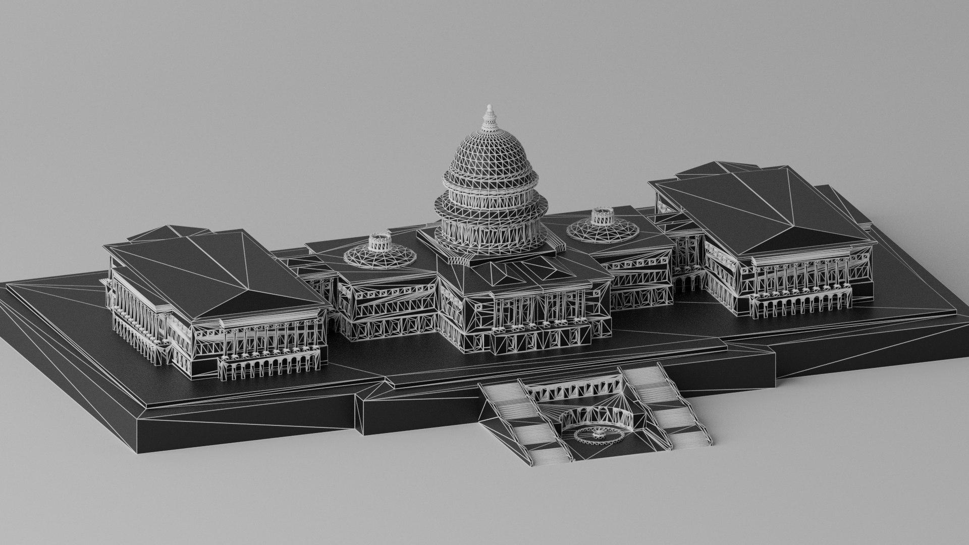 Cartoon United States Capitol Building 1 3D Model - TurboSquid 1967354