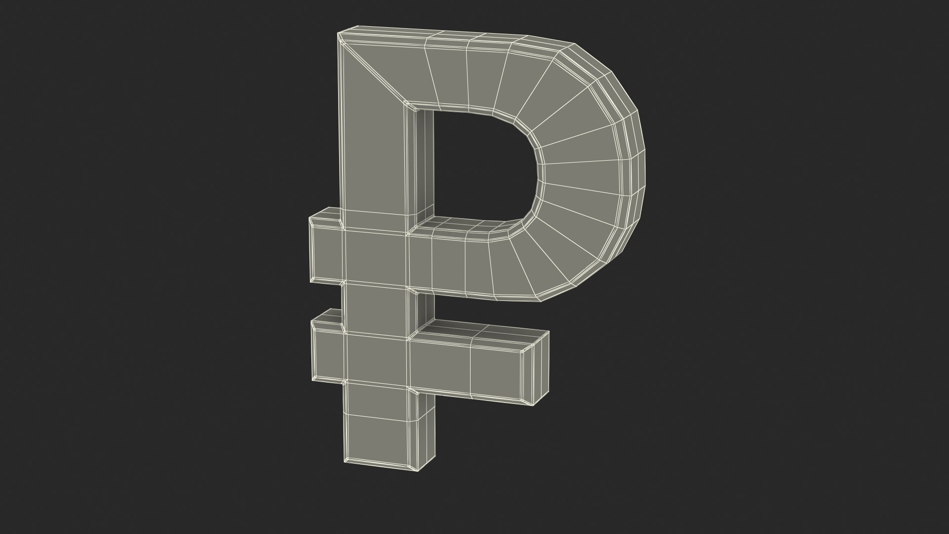 3D Russian Rouble Currency Symbol Model - TurboSquid 1686404