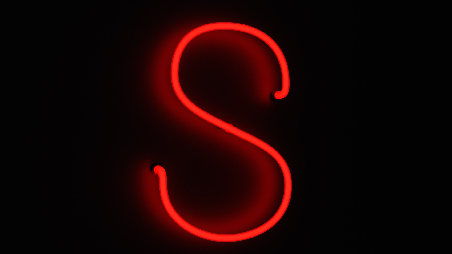 3D Neon Red Alphabet S Model - TurboSquid 2158260